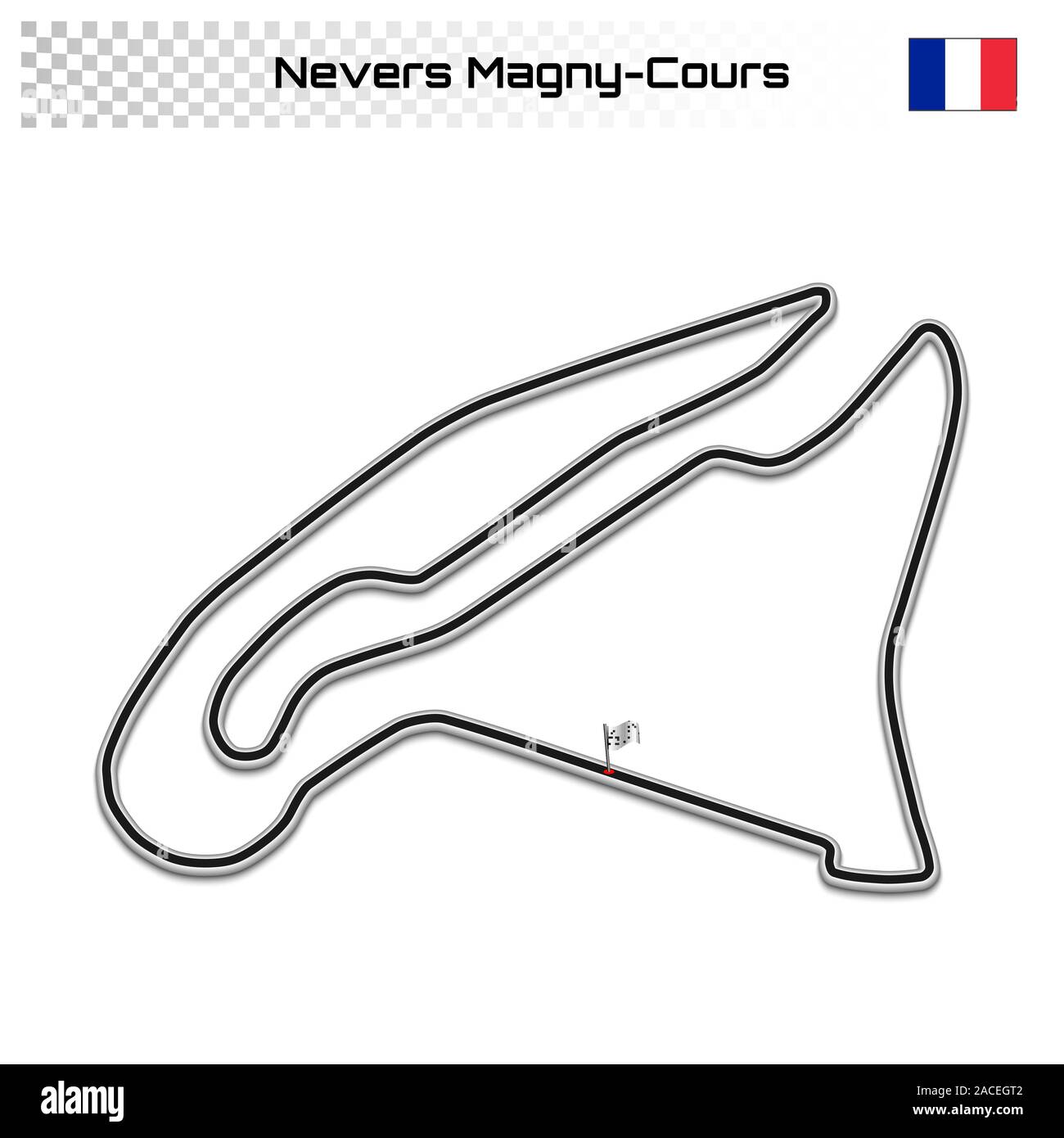 Magny-Cours circuit for motorsport and autosport. French grand prix ...
