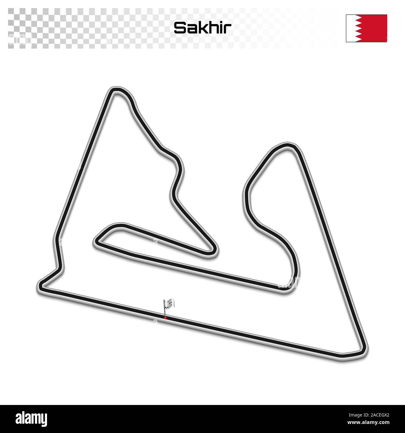 Sakhir circuit for motorsport and autosport. Bahrain grand prix race ...