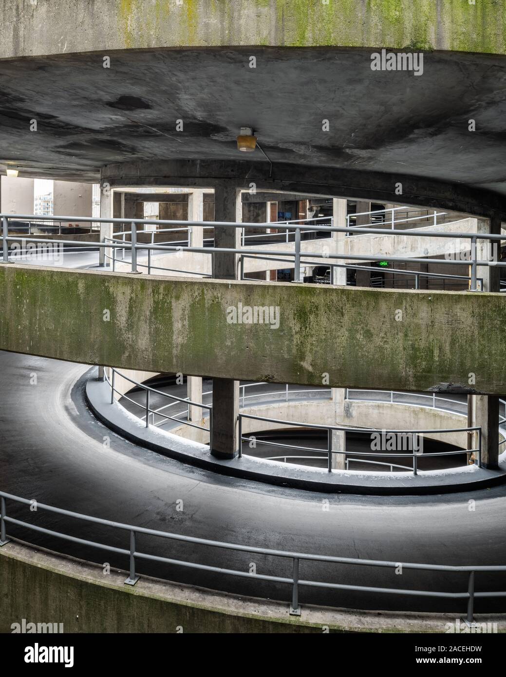 Parking garage spiral ramp Stock Photo - Alamy
