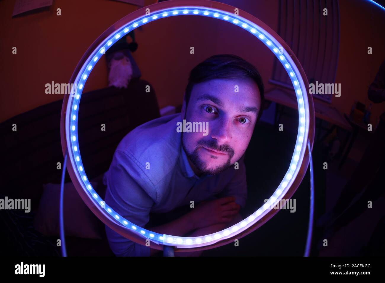 Perspective portrait reaching young hi-res stock photography and images ...