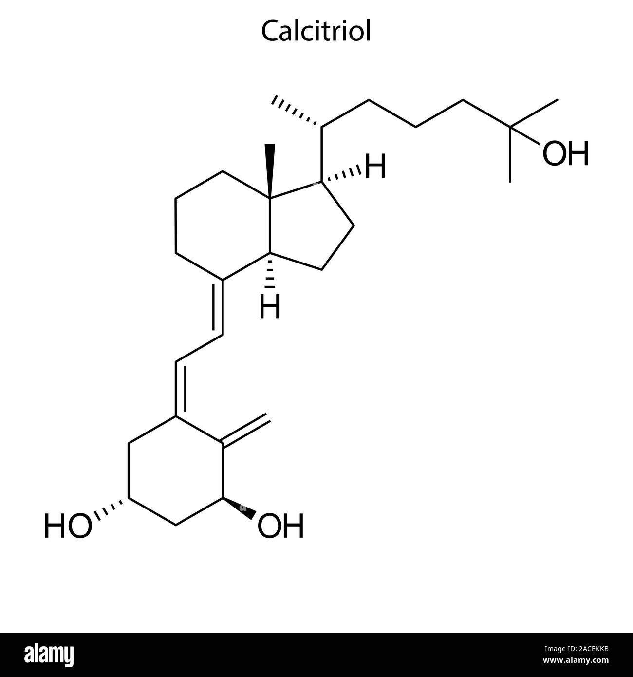 Skeletal formula of Calcitriol. Chemical molecule Stock Vector Image ...