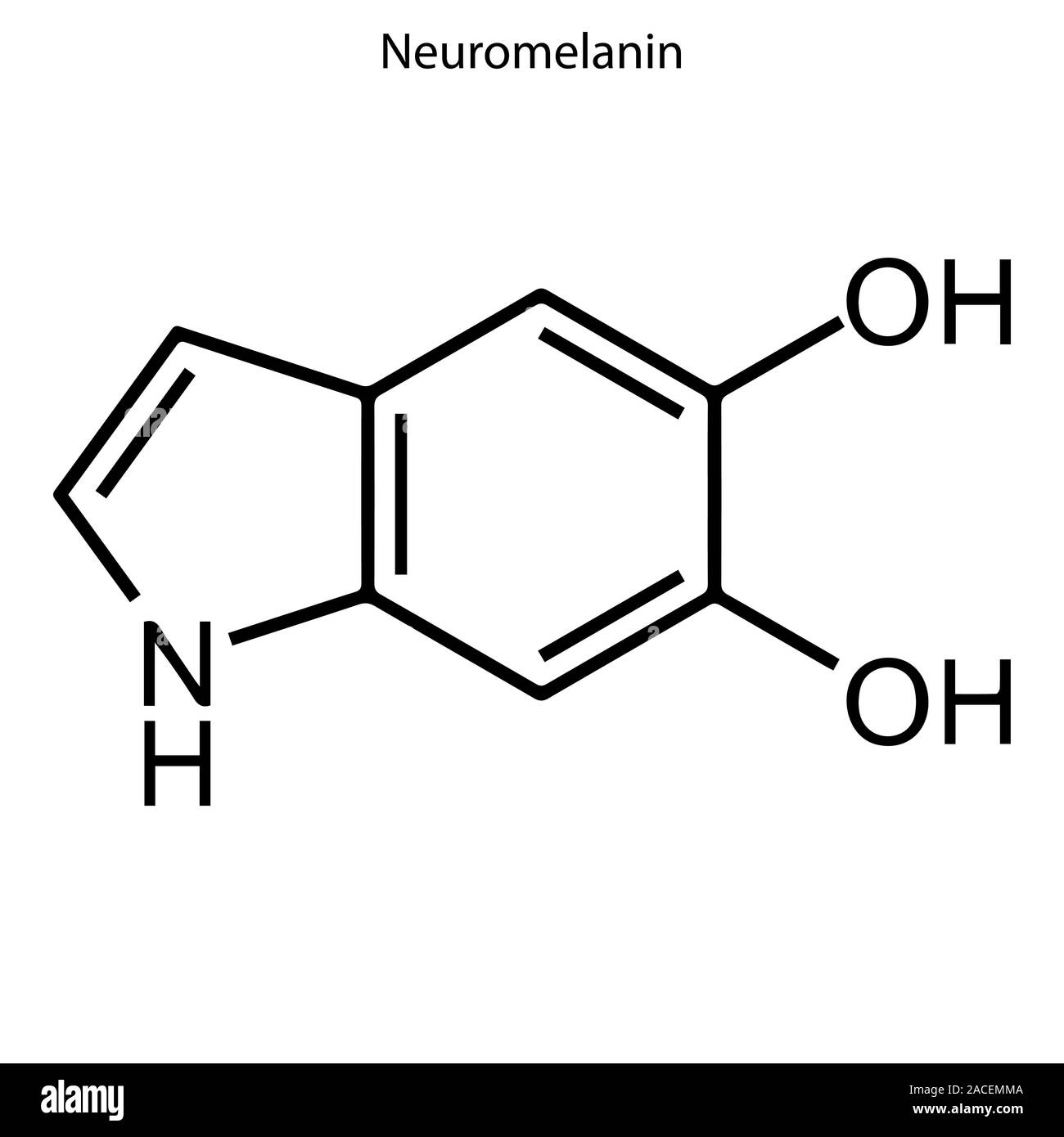 Skeletal formula of Neuromelanin. Chemical molecule Stock Vector Image ...