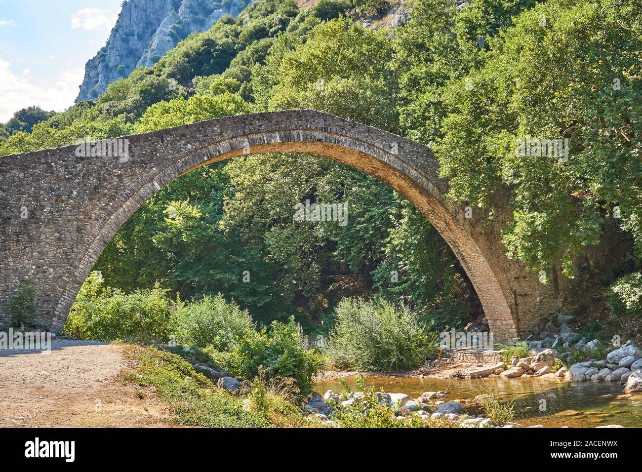The Bridge of Agios Vissarionas in Meteora, Thessaly, Greece. The ...