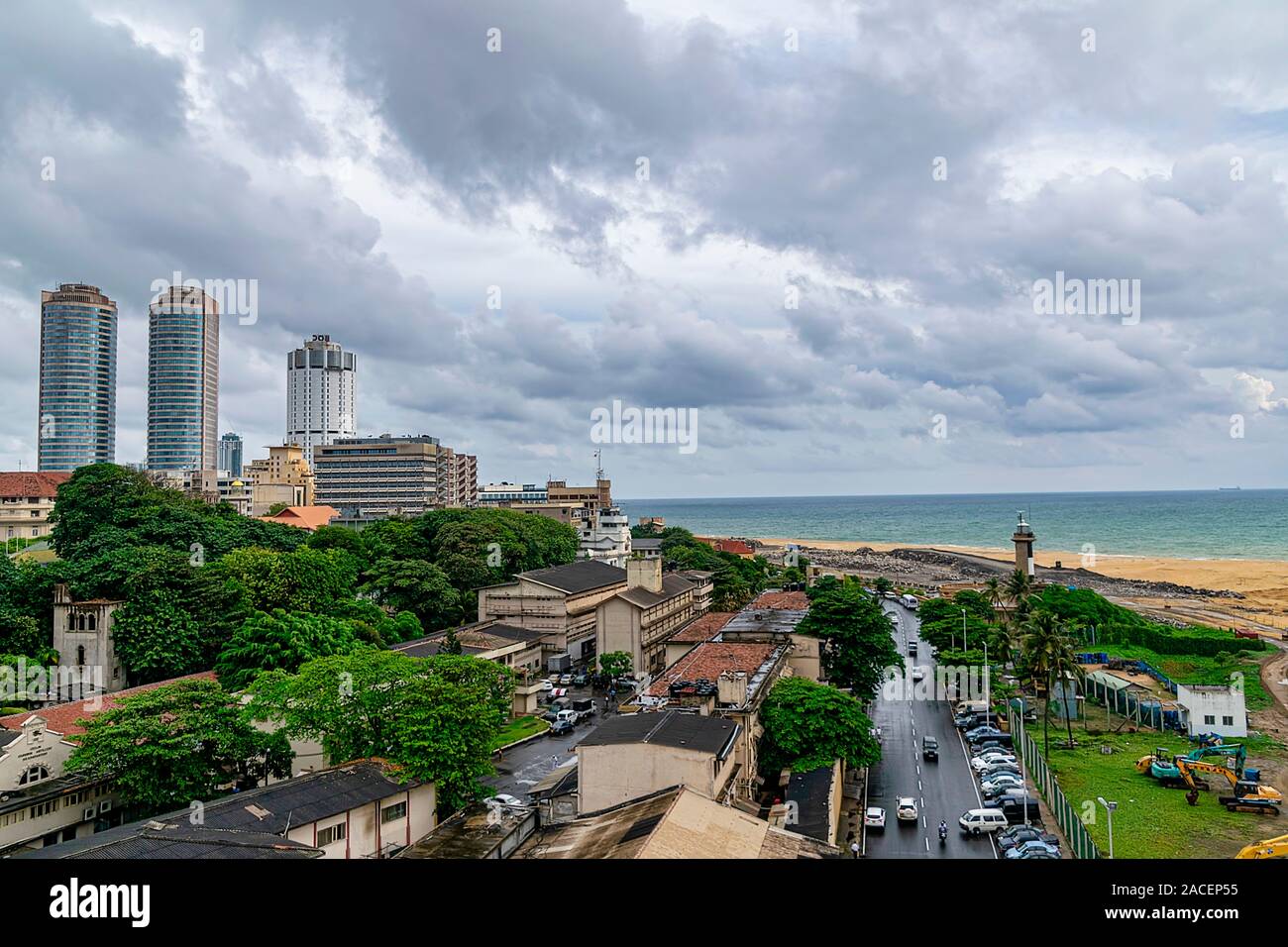 Sri Lanka, Colombo - August 2015: Modern tall buildings in Colombo from ...