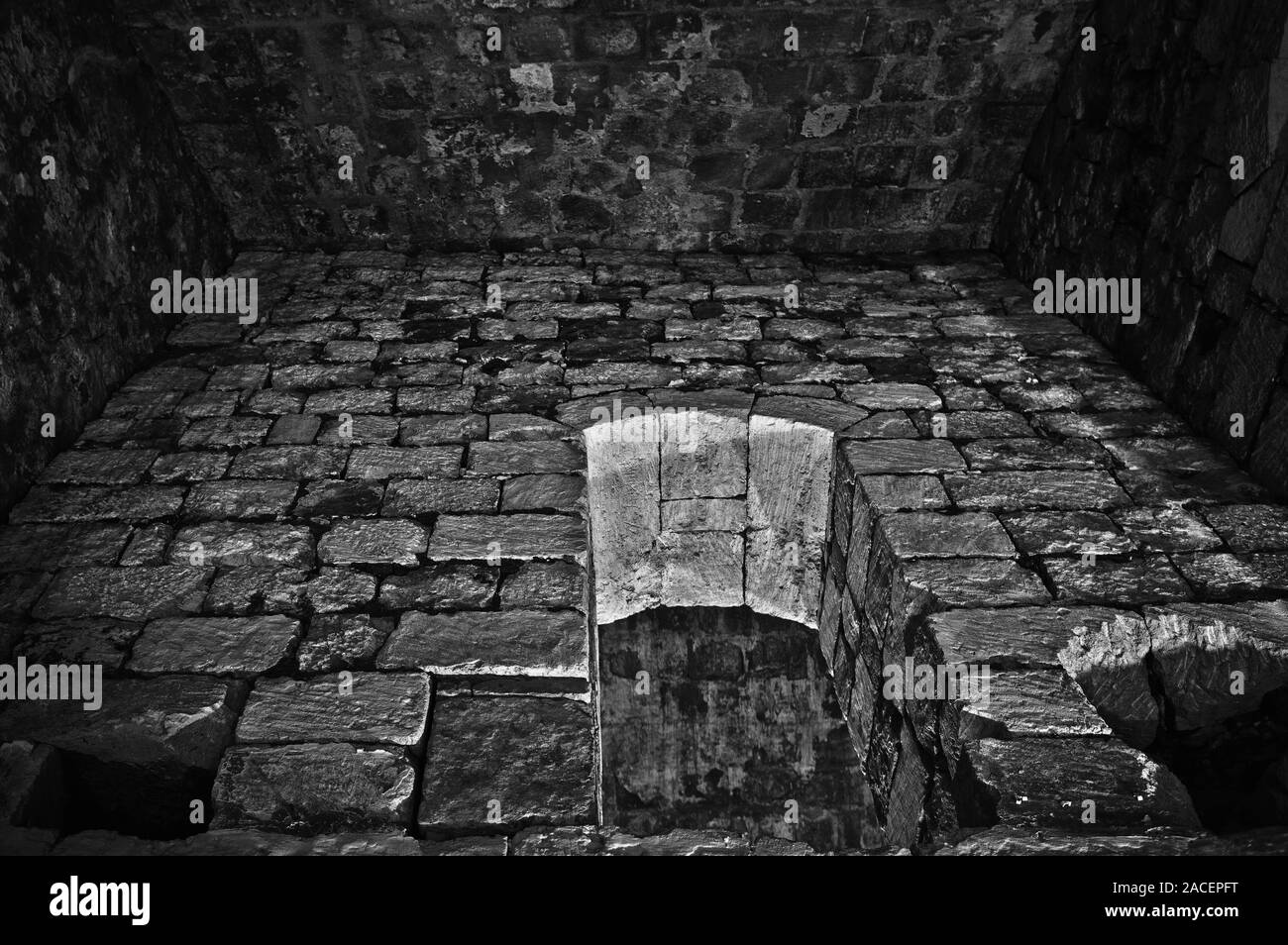 Detail of the interior of the Sta Maria Tower in Comino. The Tower ...