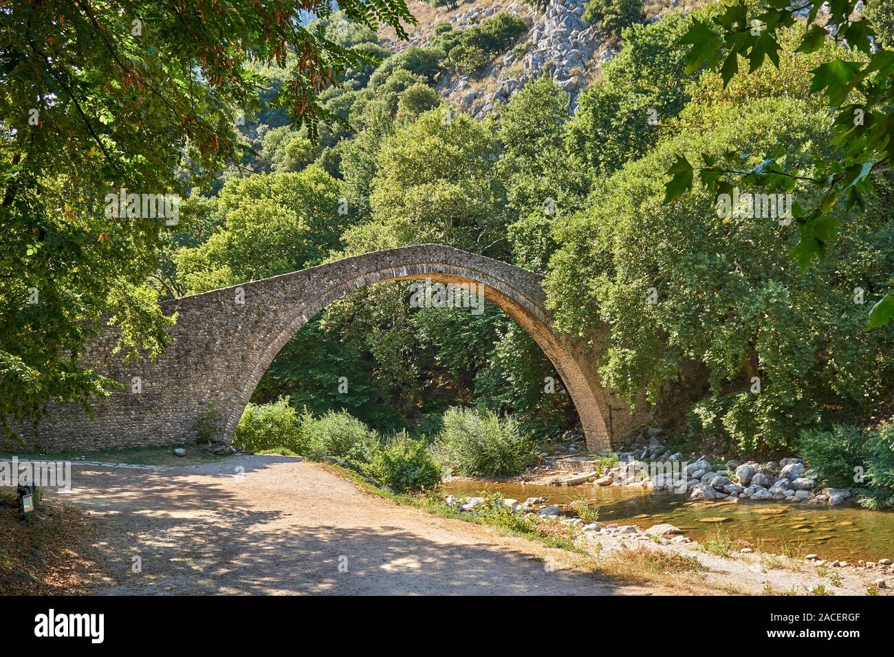 The Bridge of Agios Vissarionas in Meteora, Thessaly, Greece. The ...