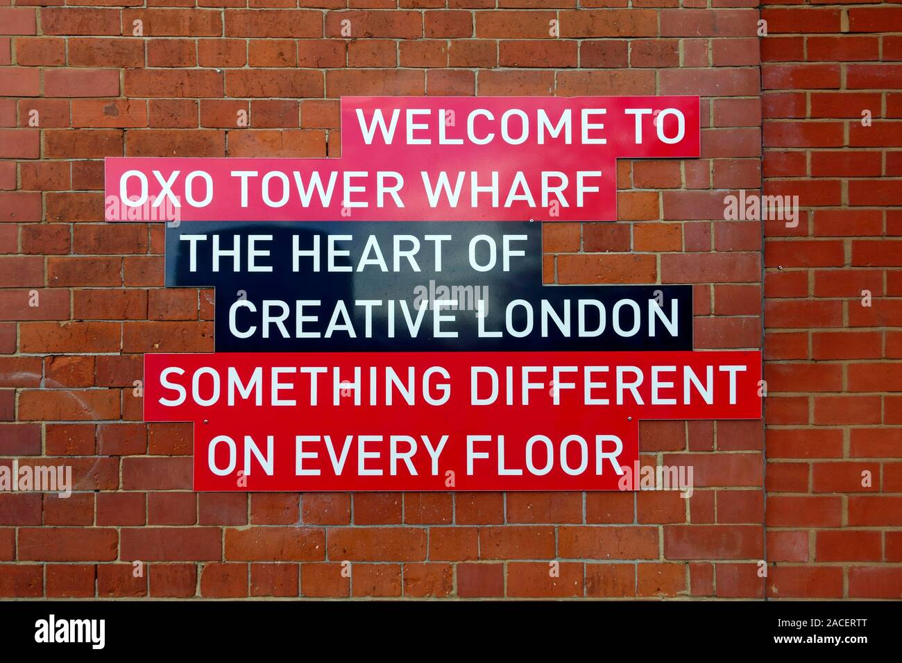 Oxo Tower Wharf sign, London Stock Photo - Alamy