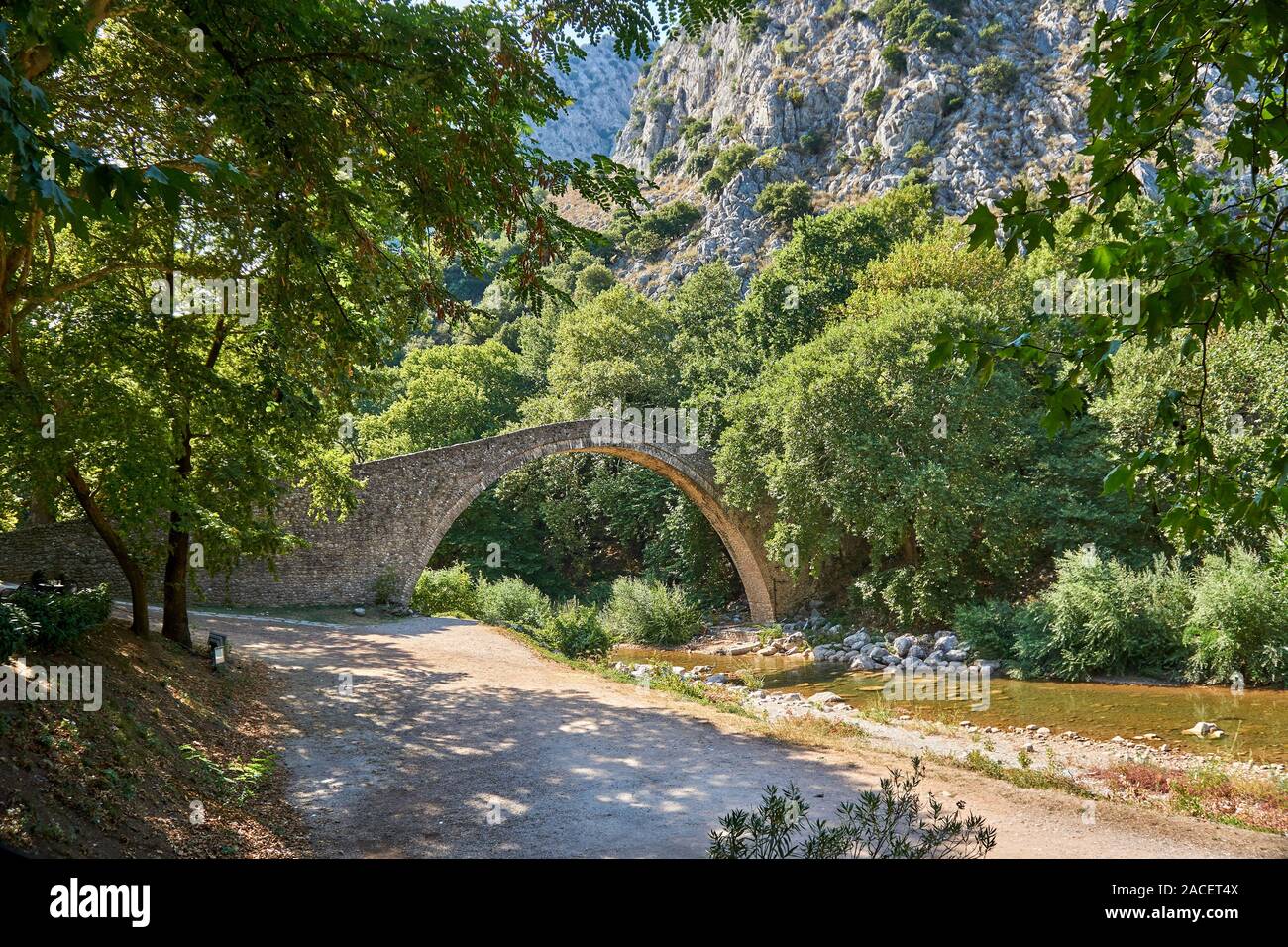 The Bridge of Agios Vissarionas in Meteora, Thessaly, Greece. The ...