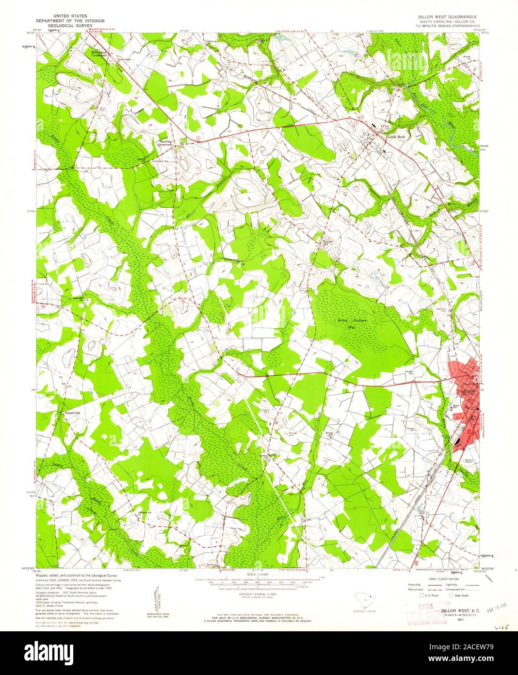 Dillon south carolina map hi-res stock photography and images - Alamy