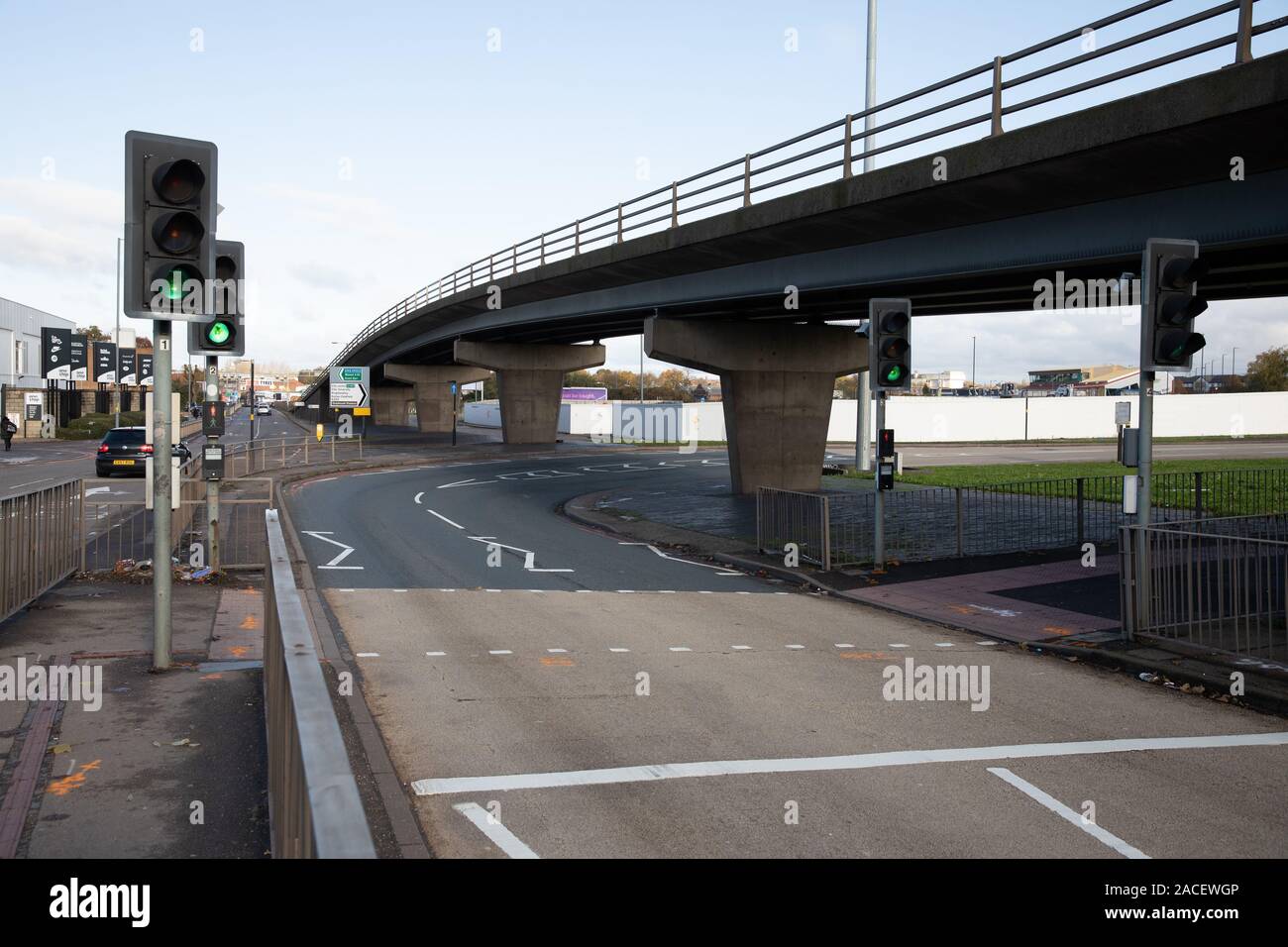 The Birmingham Perry Barr Flyover part of the Walsall Road. The Flyover ...