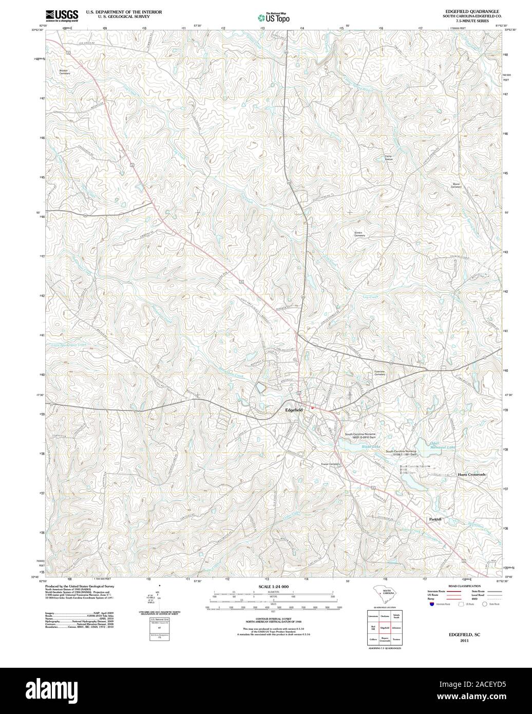 Map of edgefield hi-res stock photography and images - Alamy