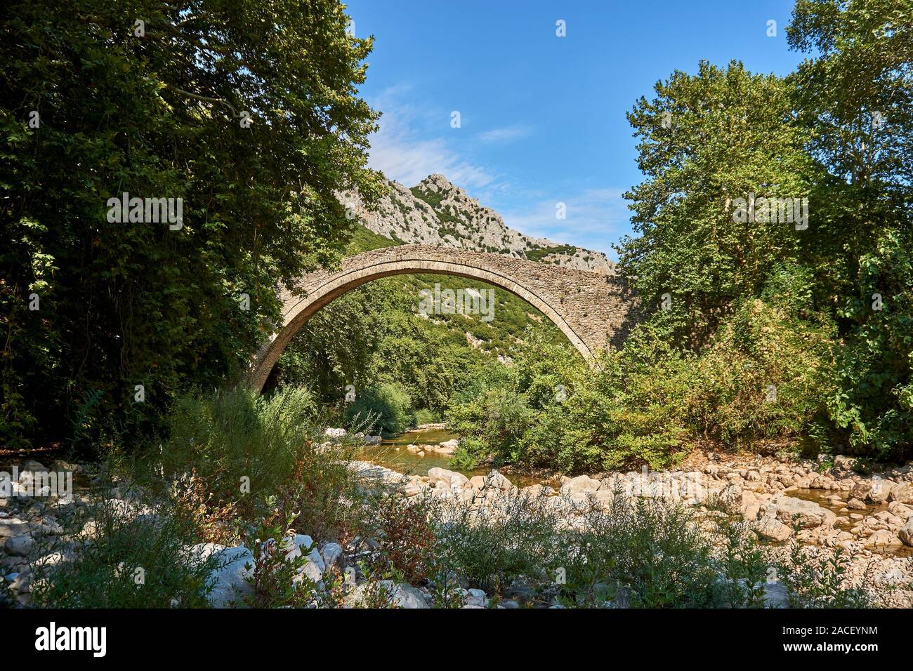 The Bridge of Agios Vissarionas in Meteora, Thessaly, Greece. The ...
