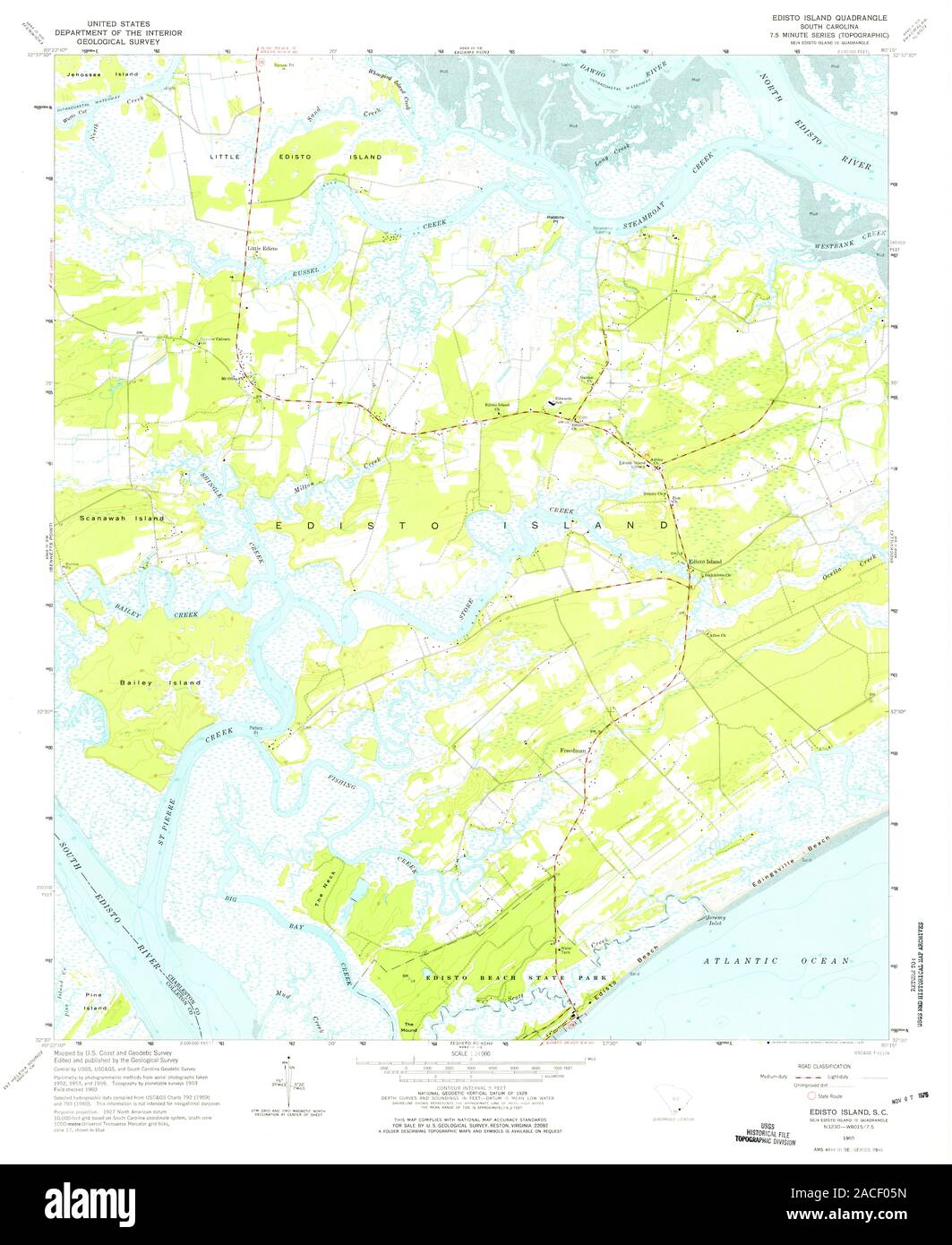 Map of edisto hi-res stock photography and images - Alamy