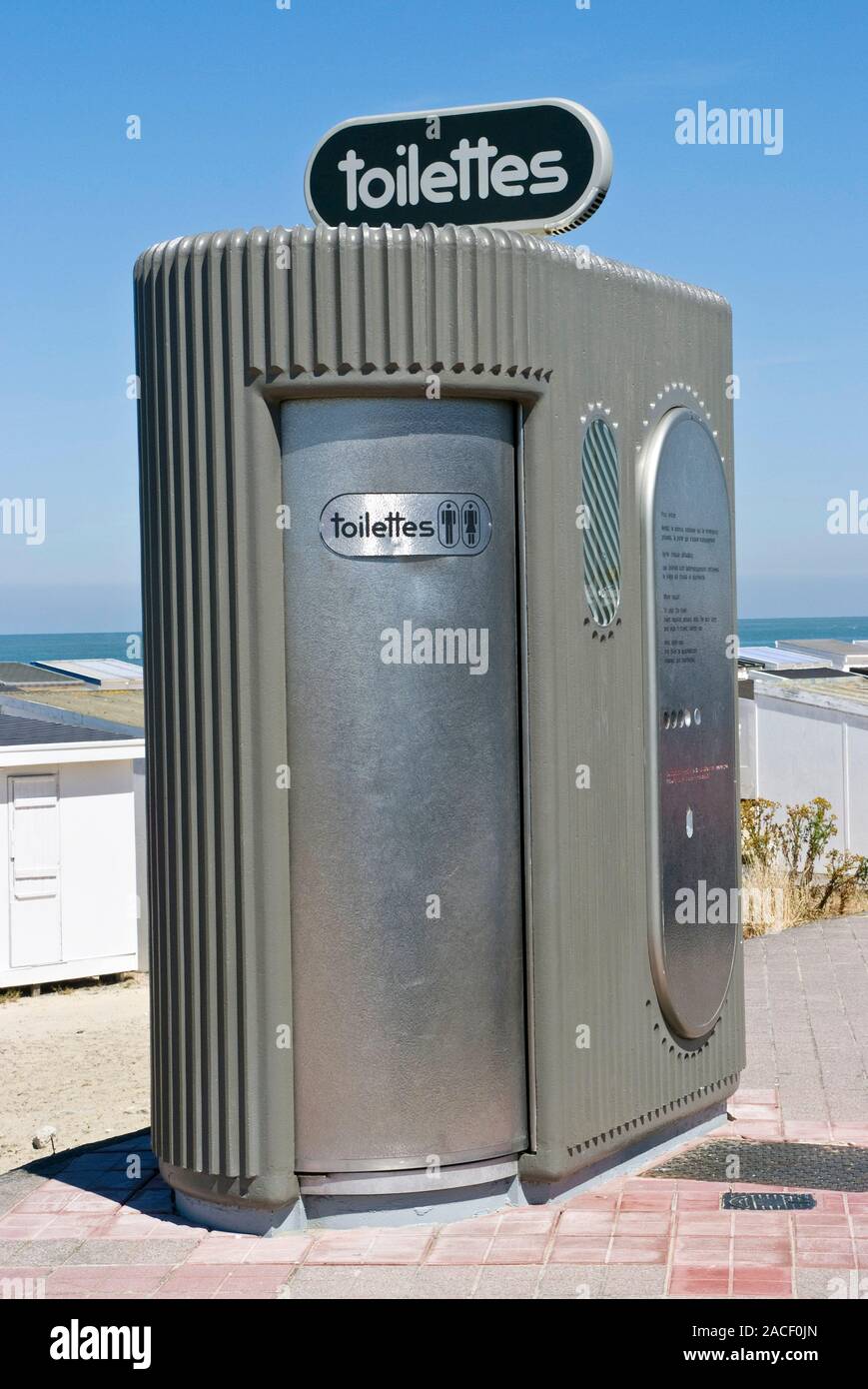 Automatic self-cleaning public toilet. The automatic self-cleaning ...