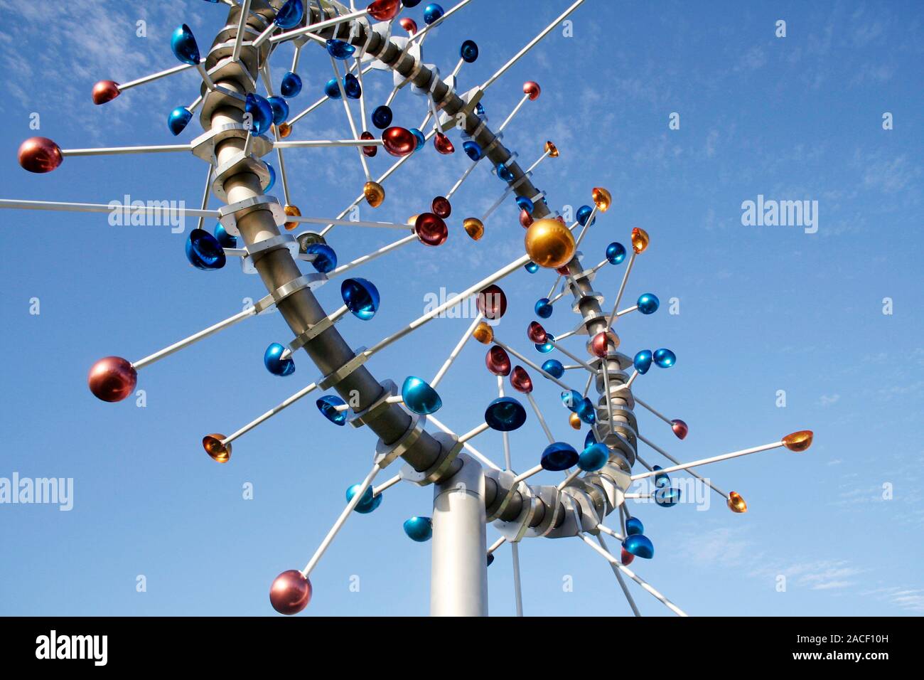 Modern art sculpture. Photographed at Docklands Park, Victoria Harbour ...