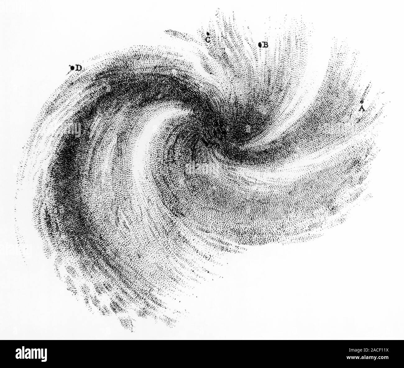 Spiral galaxy M99. Artwork of the spiral galaxy M99 (NGC 4254), drawn ...
