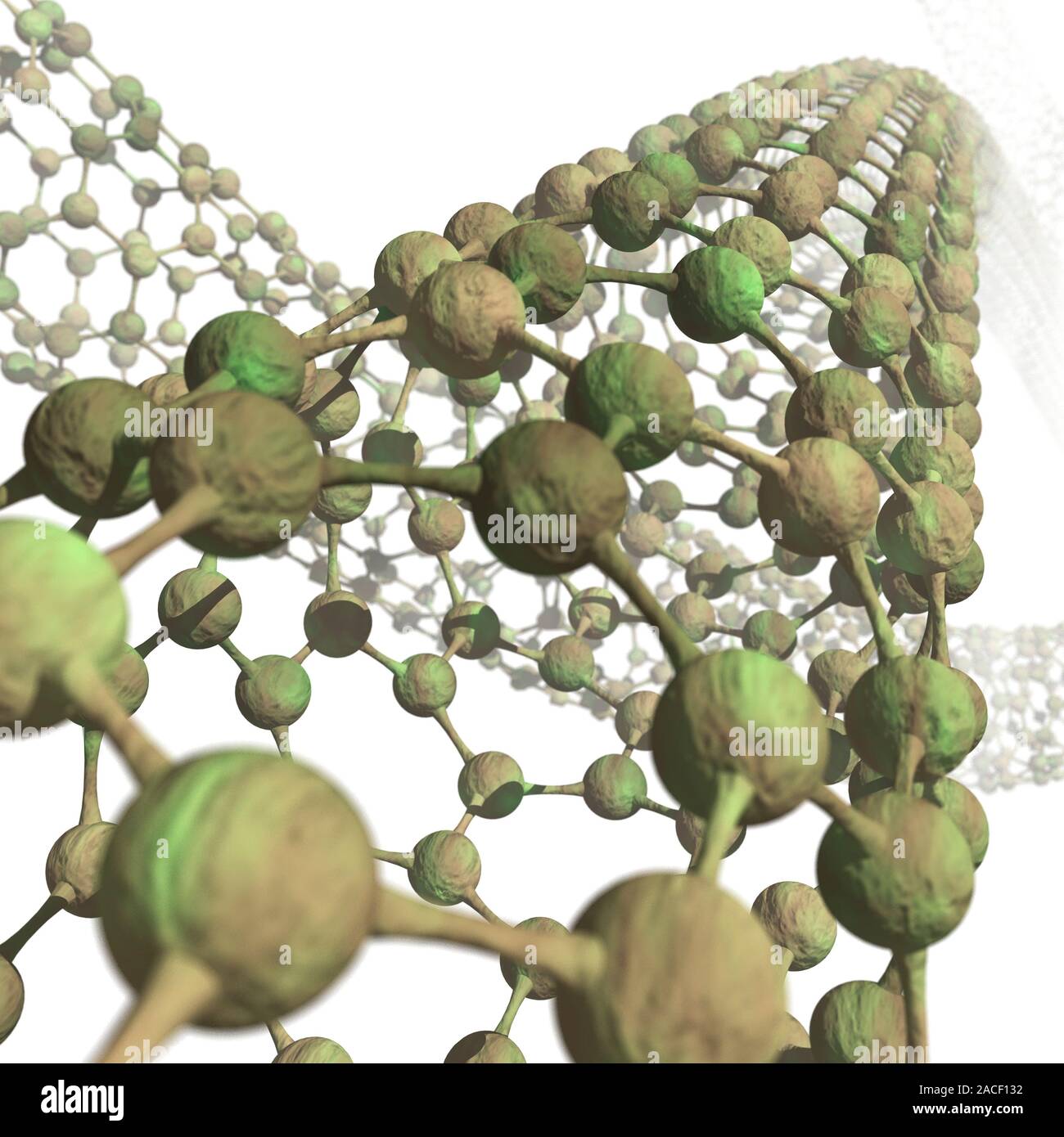 Nanotube Technology Conceptual Computer Artwork Of Cylindrical