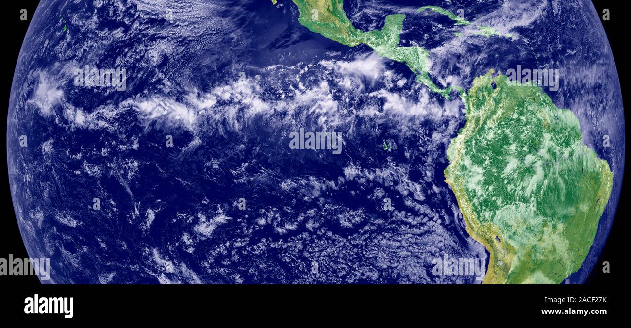 Intertropical Convergence Zone (ITCZ). Satellite image of the ITCZ ...