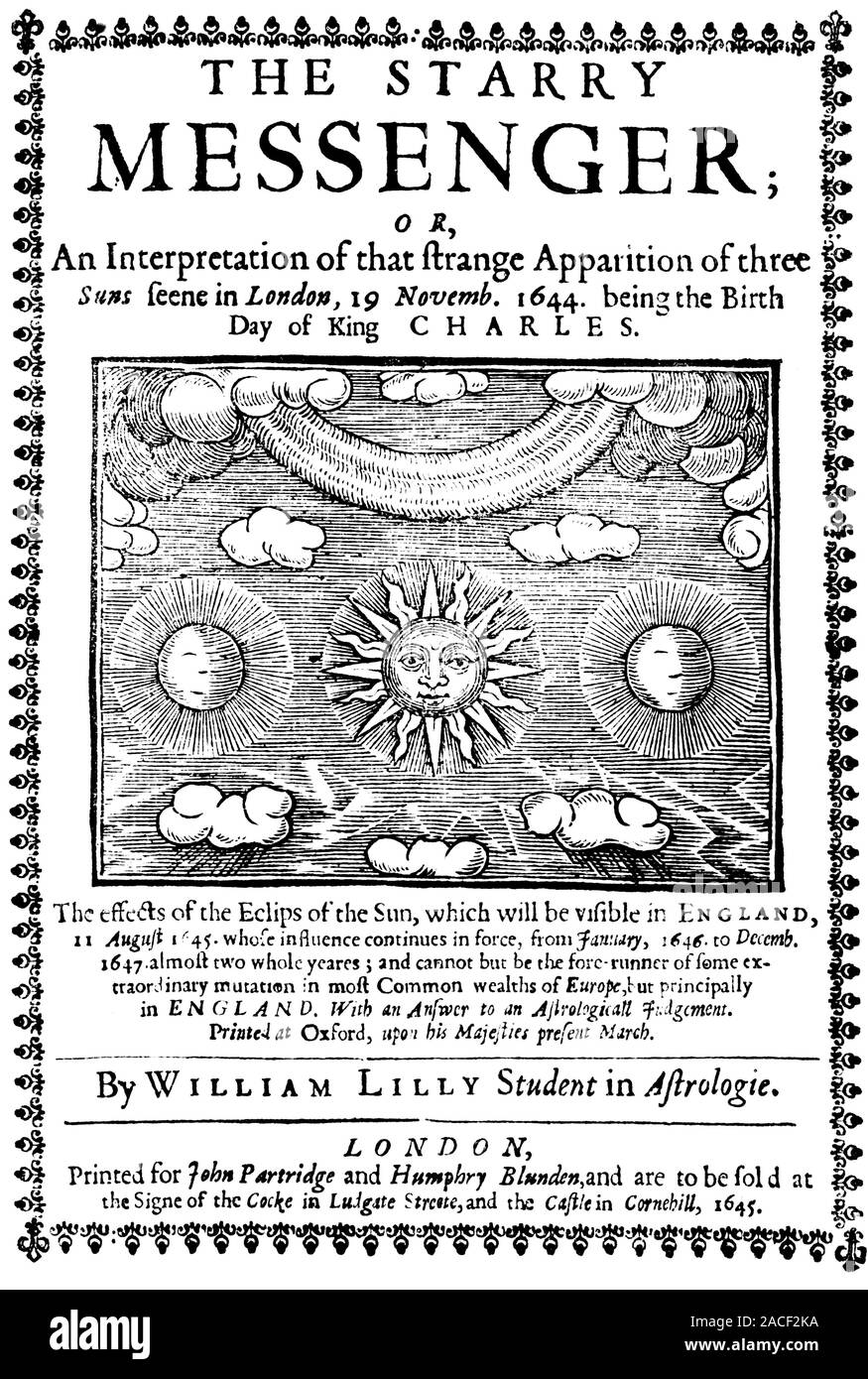 'The Starry Messenger' title page. This work, published in London in ...