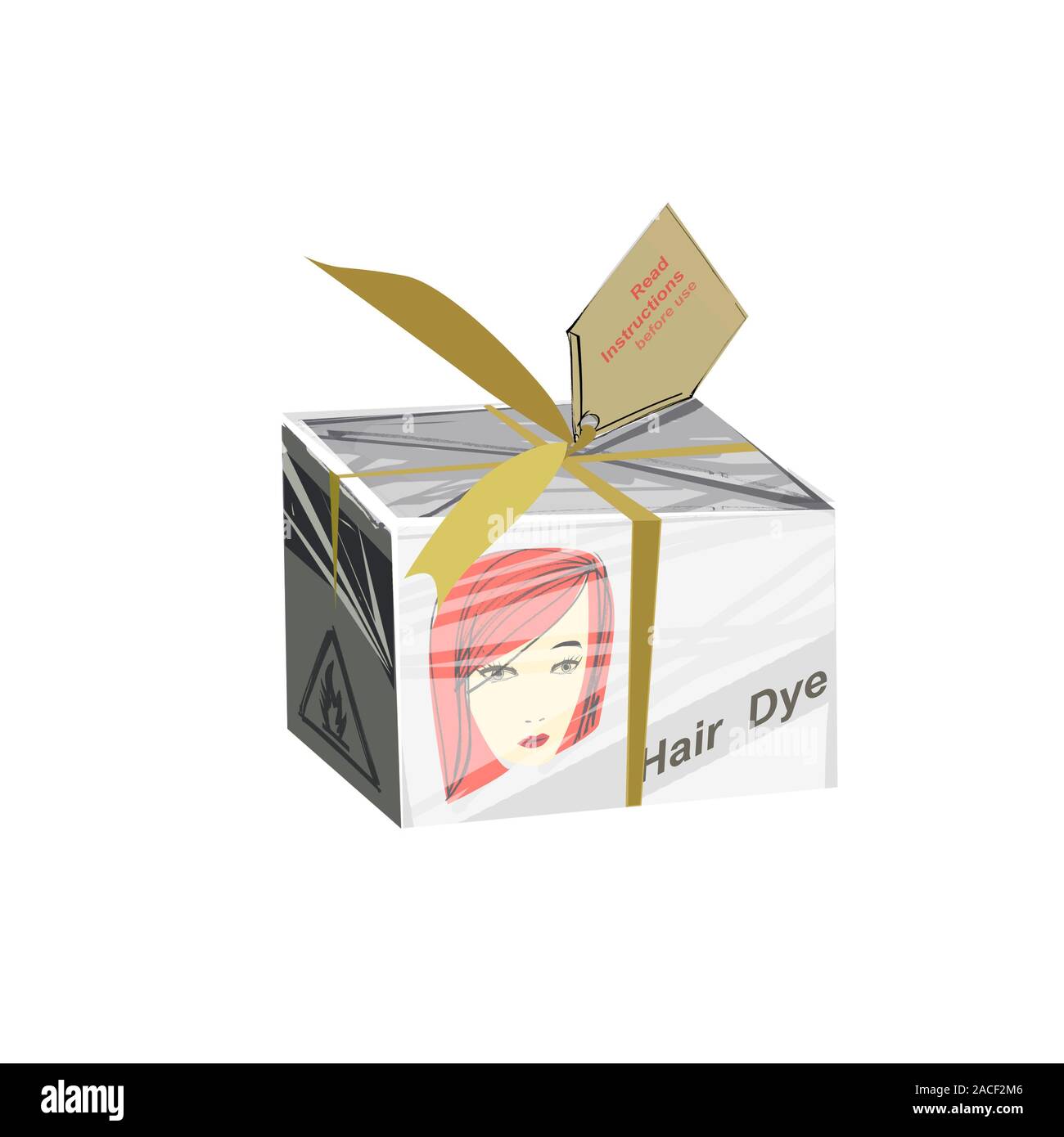 Box of hair dye, artwork Stock Photo - Alamy