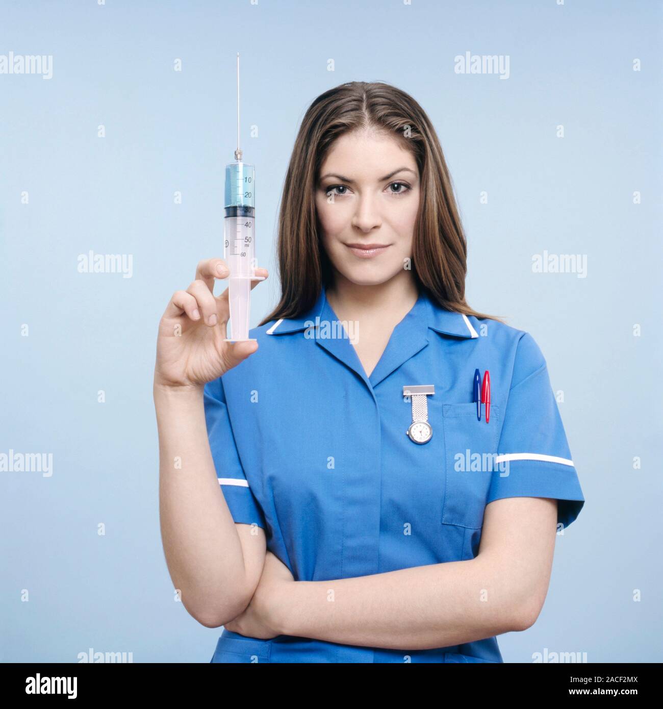 Nurse with a syringe Stock Photo - Alamy