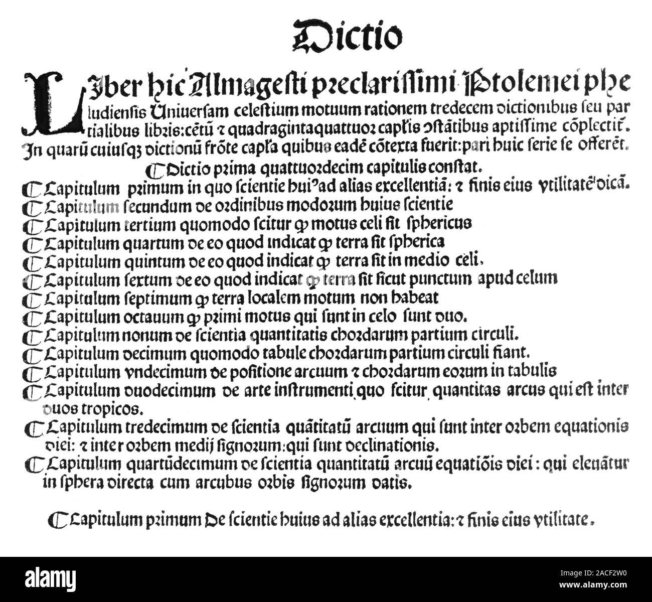 Ptolemy's Almagest, 1515 edition. The Almagest is a famous compendium ...