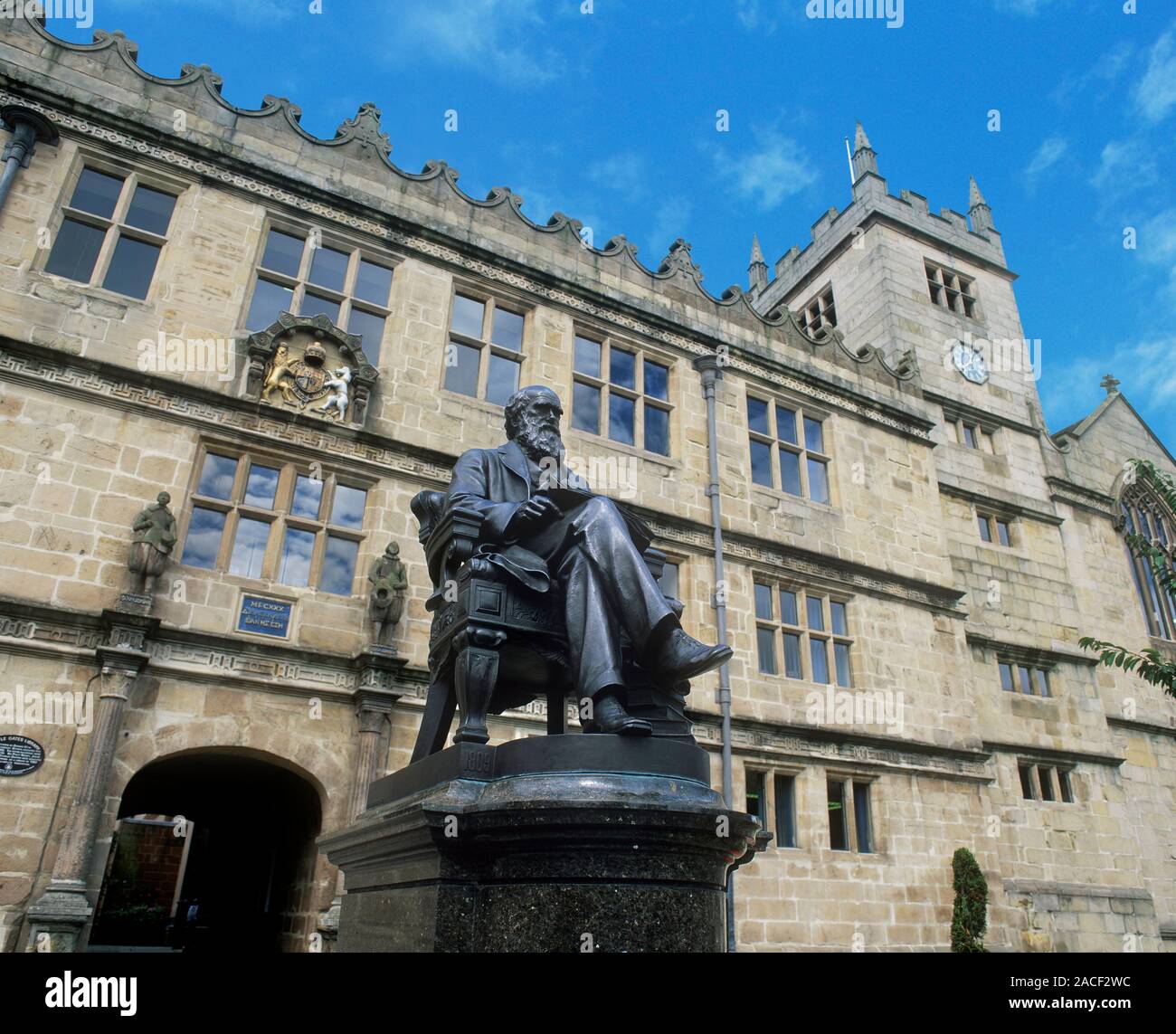 Charles Darwin. Statue commemorating the British naturalist Charles ...