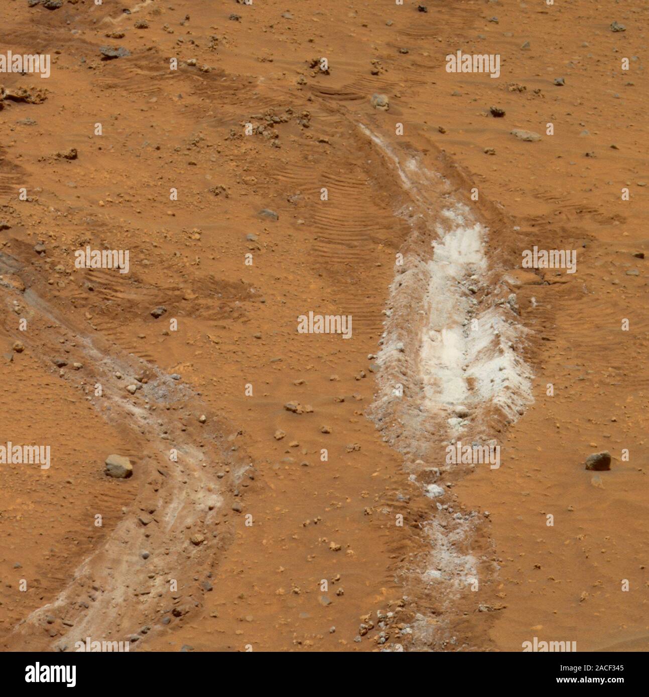 Silica-rich soil on Mars. True-colour composite image of the Martian ...