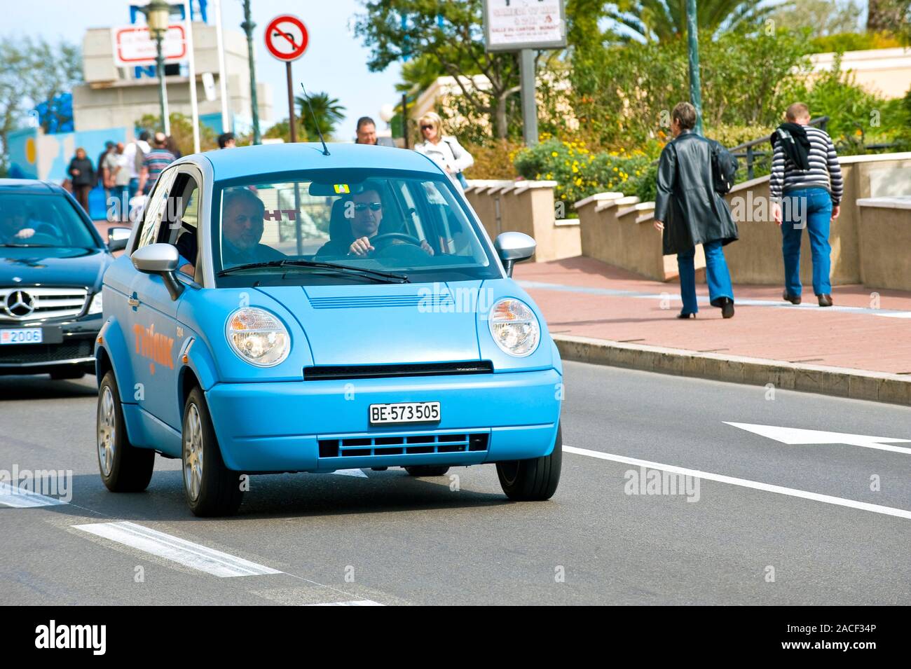 Electric car. This electric car, Think City, designed by the Norwegian ...