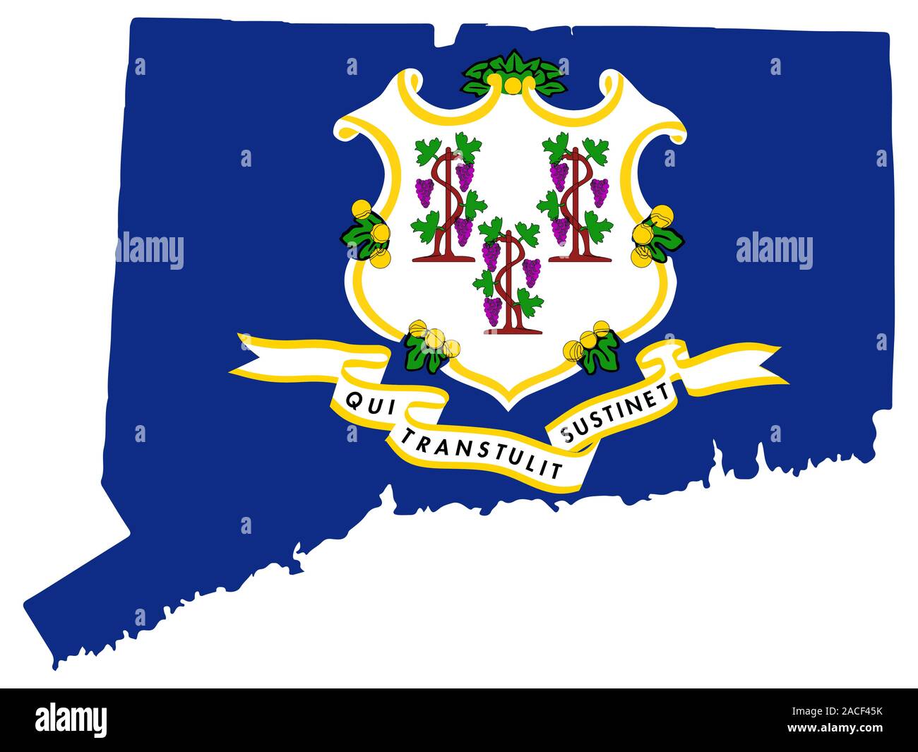 Connecticut Map Flag Vector illustration Eps 10 Stock Vector Image ...