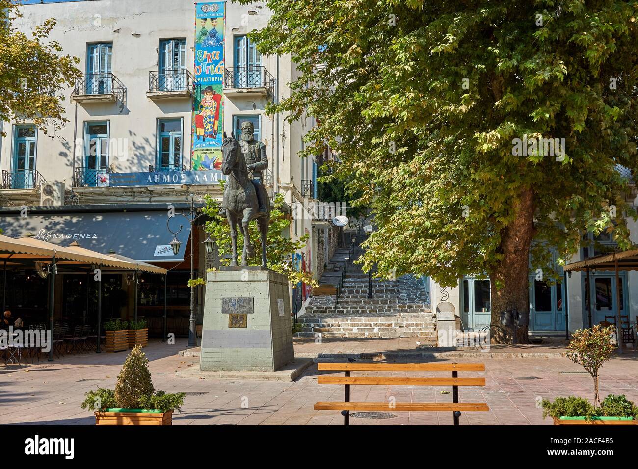 Statue of Athanasios Klaras, better known Aris Velouchiotis, was the ...