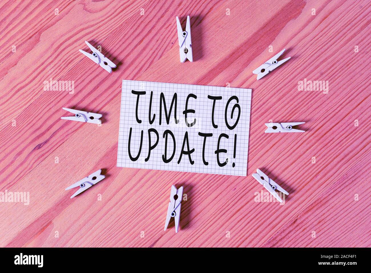 Conceptual hand writing showing Time To Update. Concept meaning this is ...