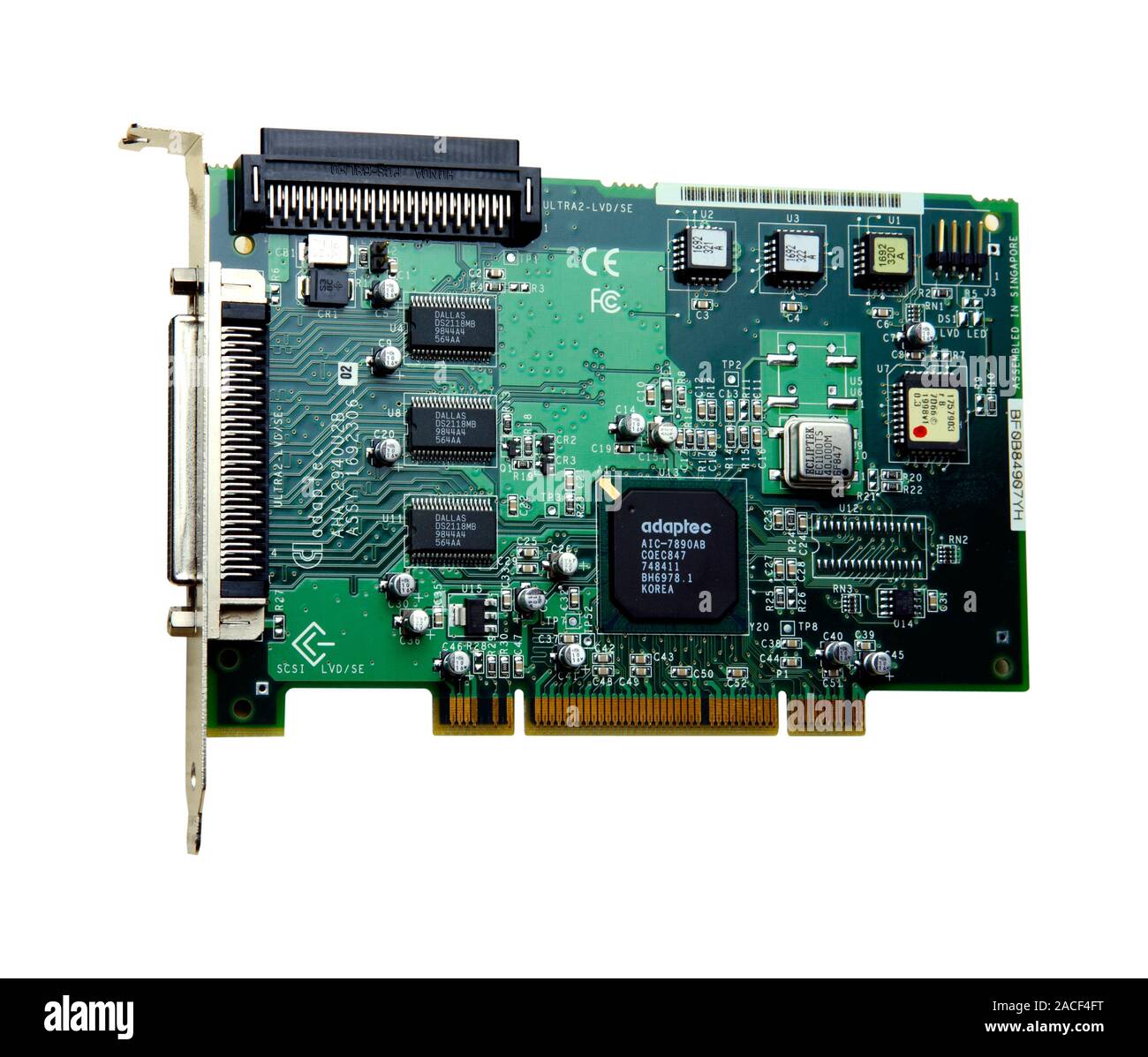 SCSI card. This is a small computer system interface (SCSI) card. It is ...
