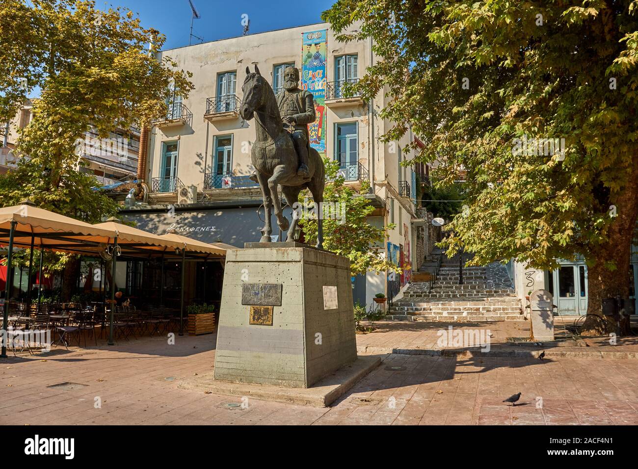 Statue of Athanasios Klaras, better known Aris Velouchiotis, was the ...
