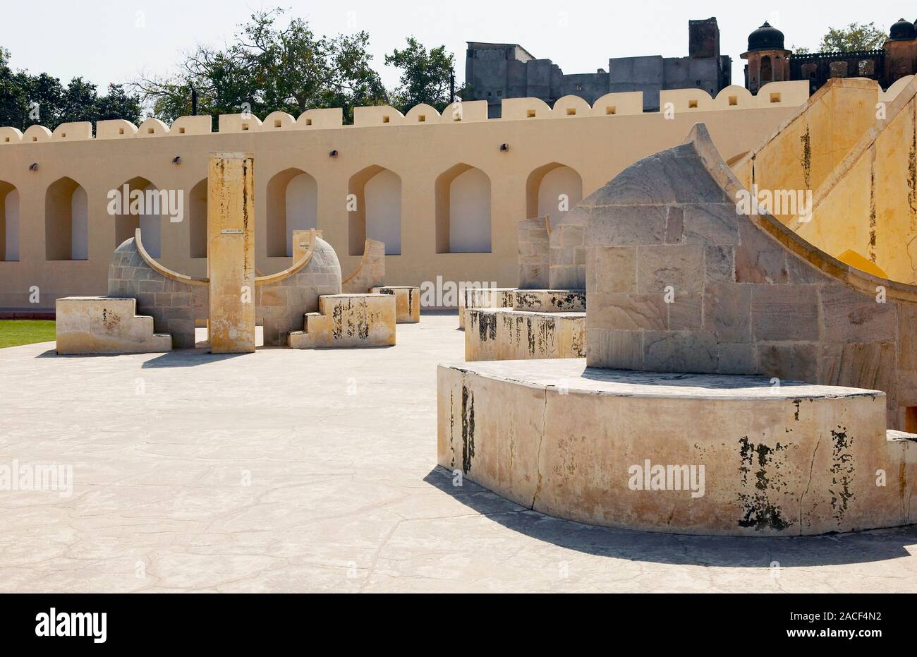 Jantar Mantar observatory, Jaipur, India. These platforms were each ...