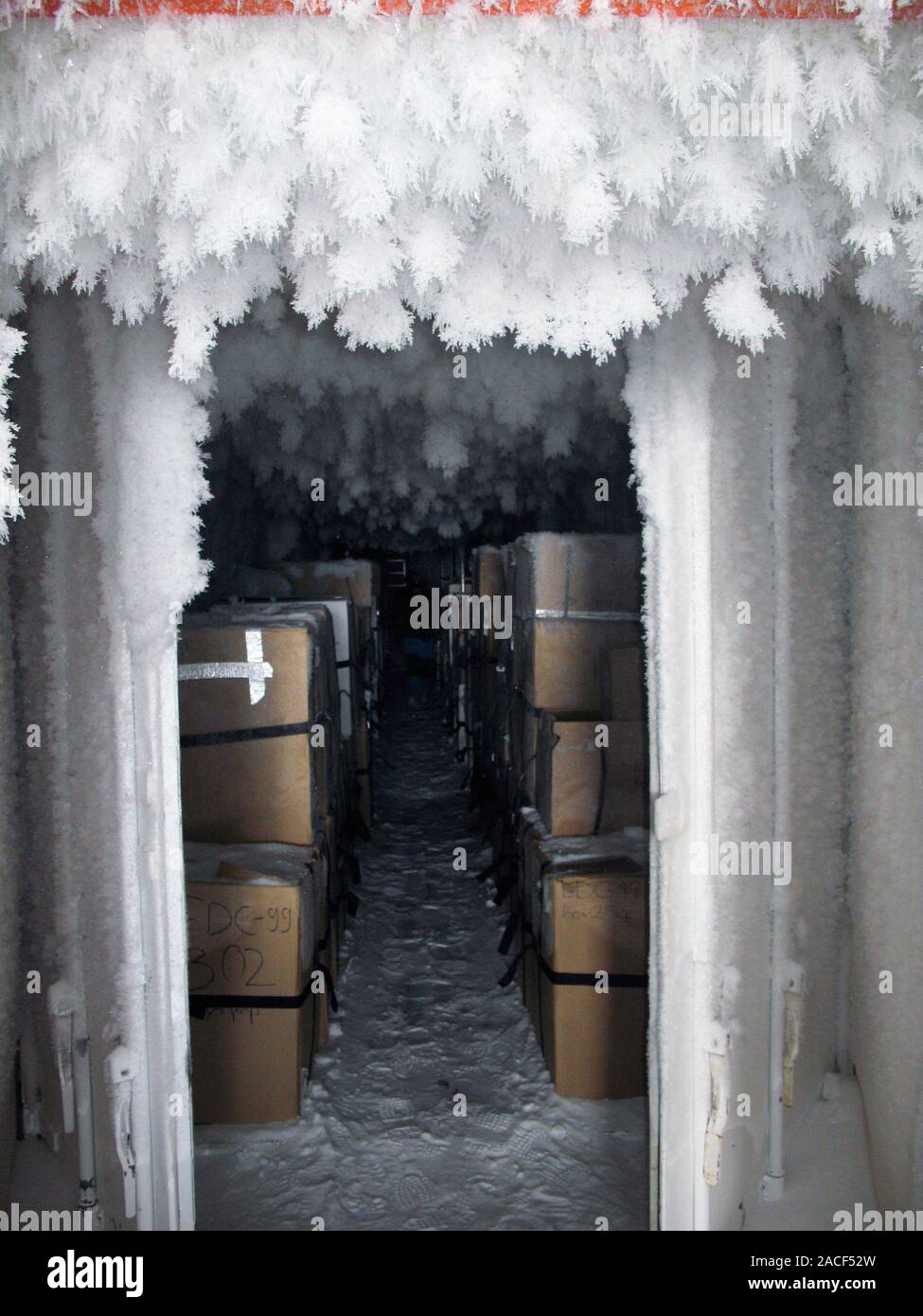 Concordia Research Station. The storage cellar at the Concordia ...