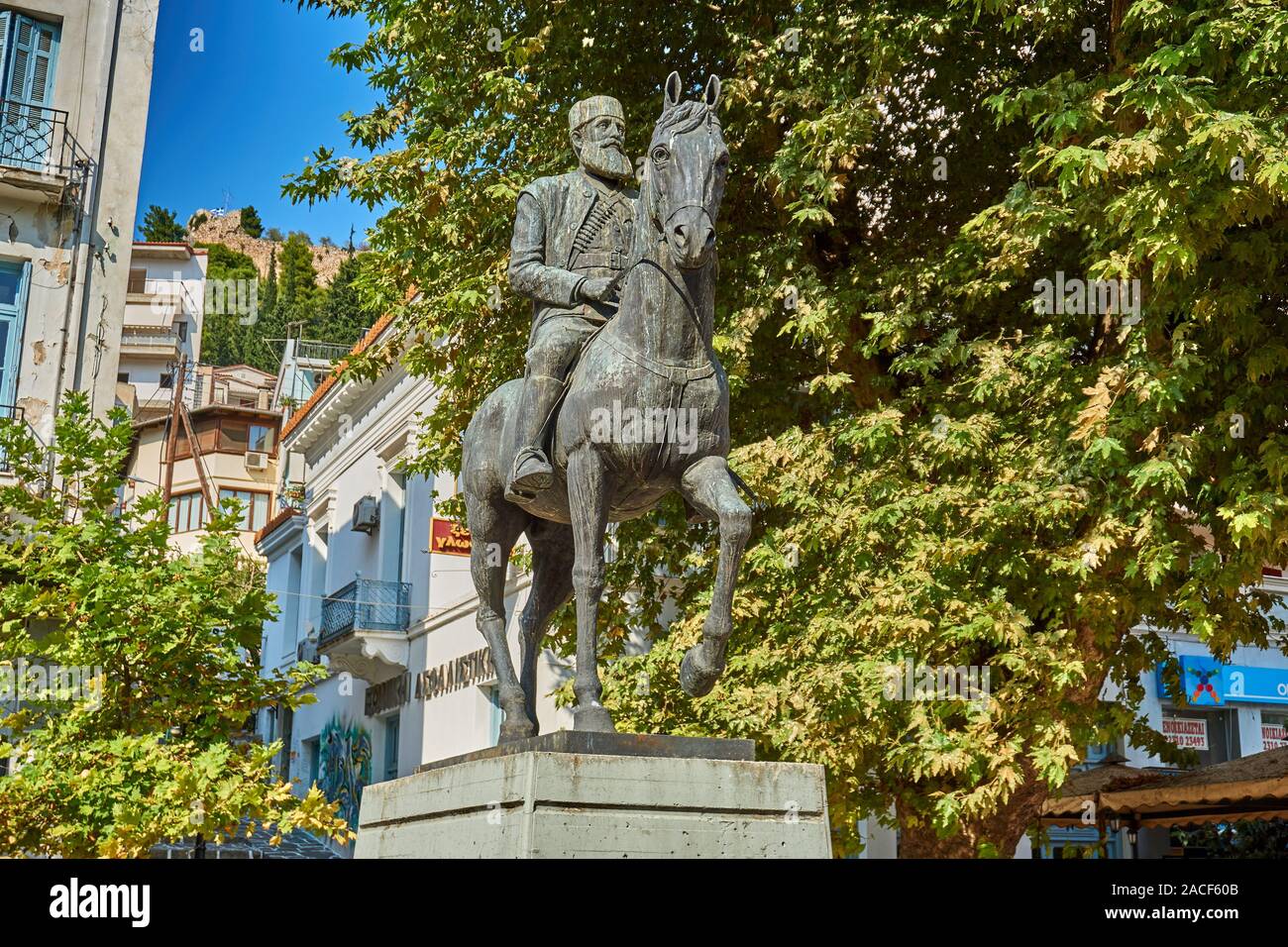 Statue of Athanasios Klaras, better known Aris Velouchiotis, was the ...