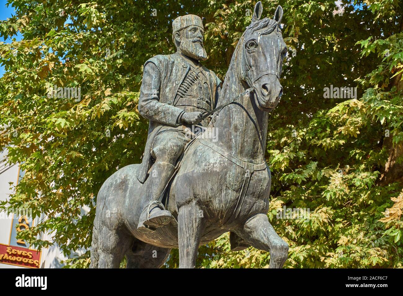 Statue of Athanasios Klaras, better known Aris Velouchiotis, was the ...