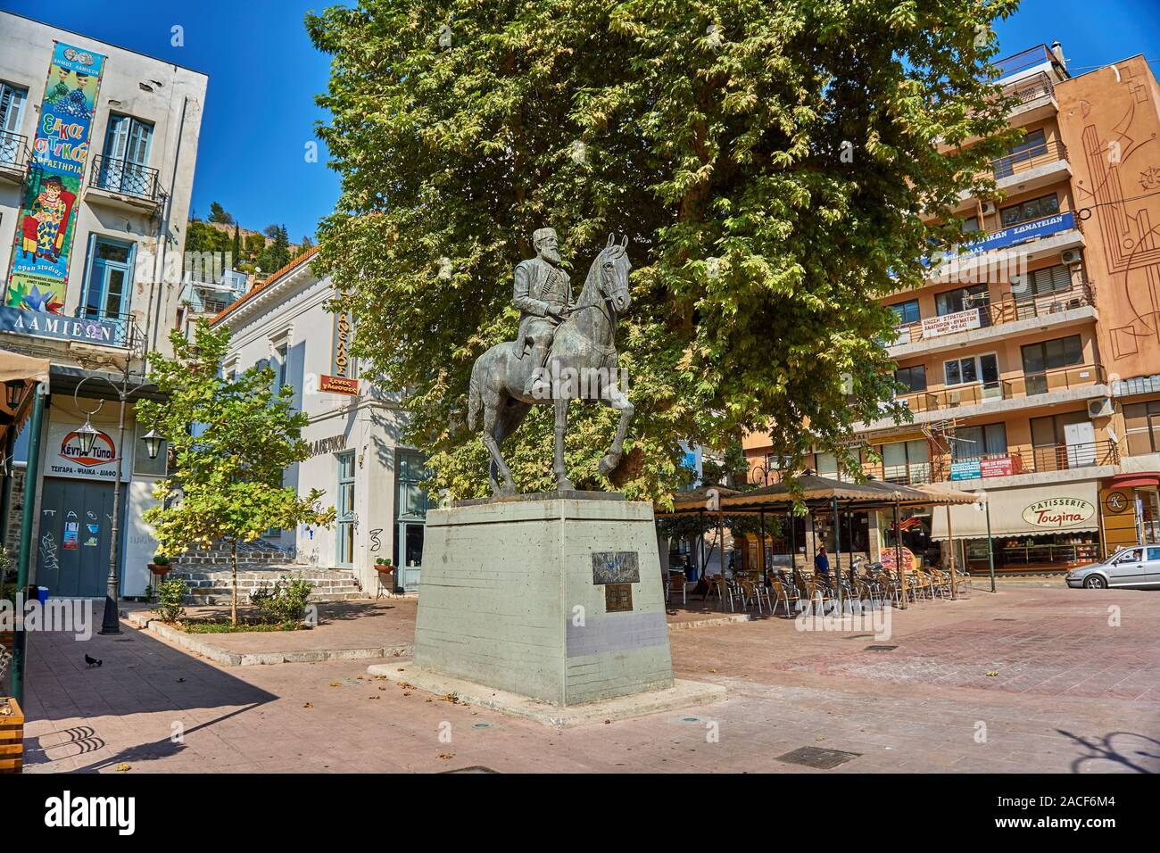 Statue of Athanasios Klaras, better known Aris Velouchiotis, was the ...