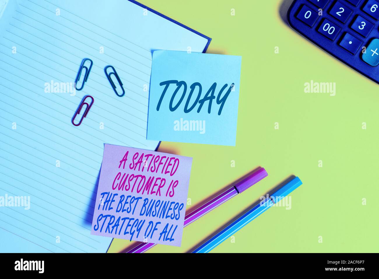 Text sign showing A Satisfied Customer is the be. Business photo ...