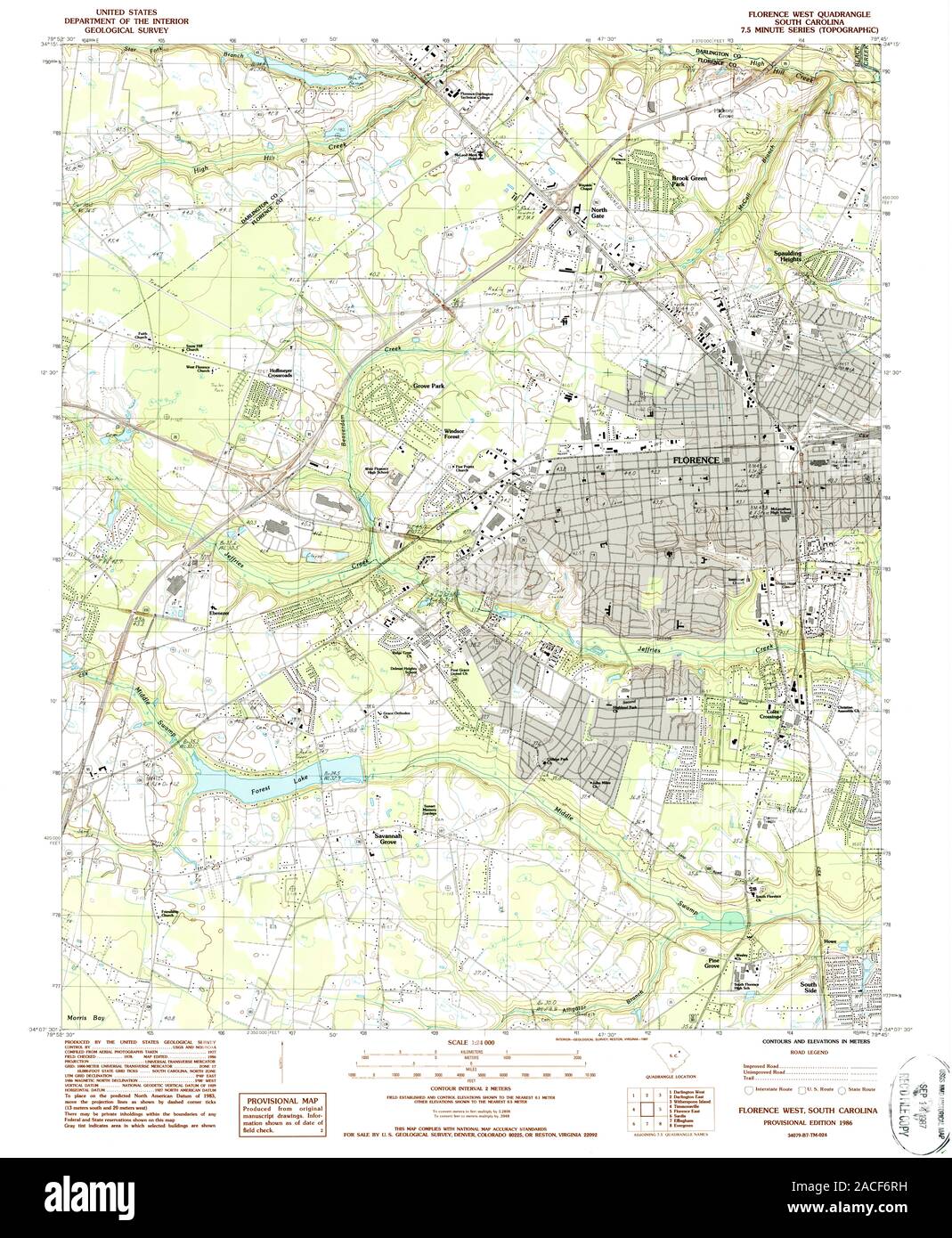 Florence south carolina map hi-res stock photography and images - Alamy