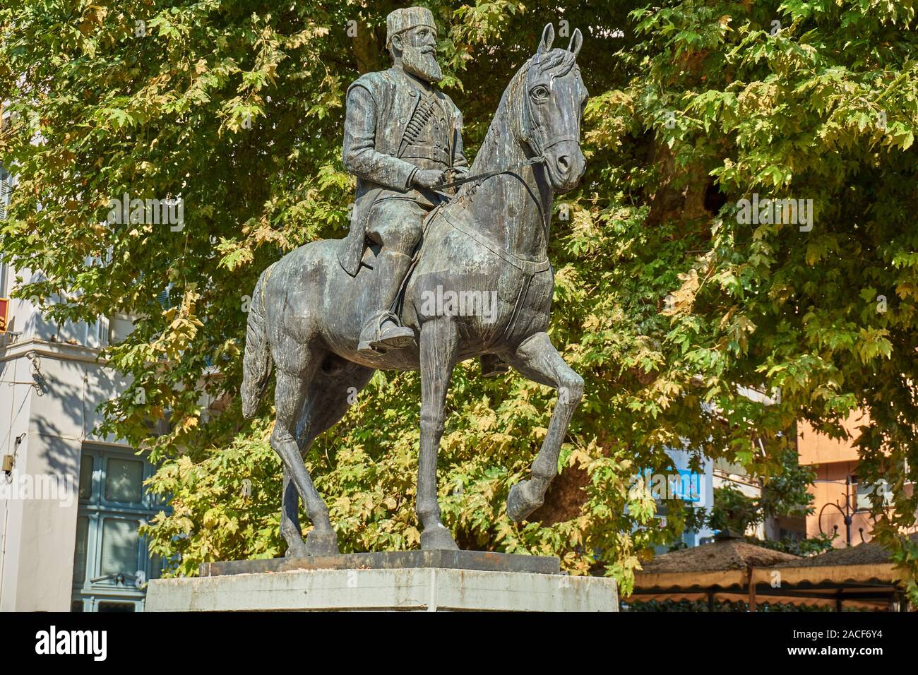 Statue of Athanasios Klaras, better known Aris Velouchiotis, was the ...