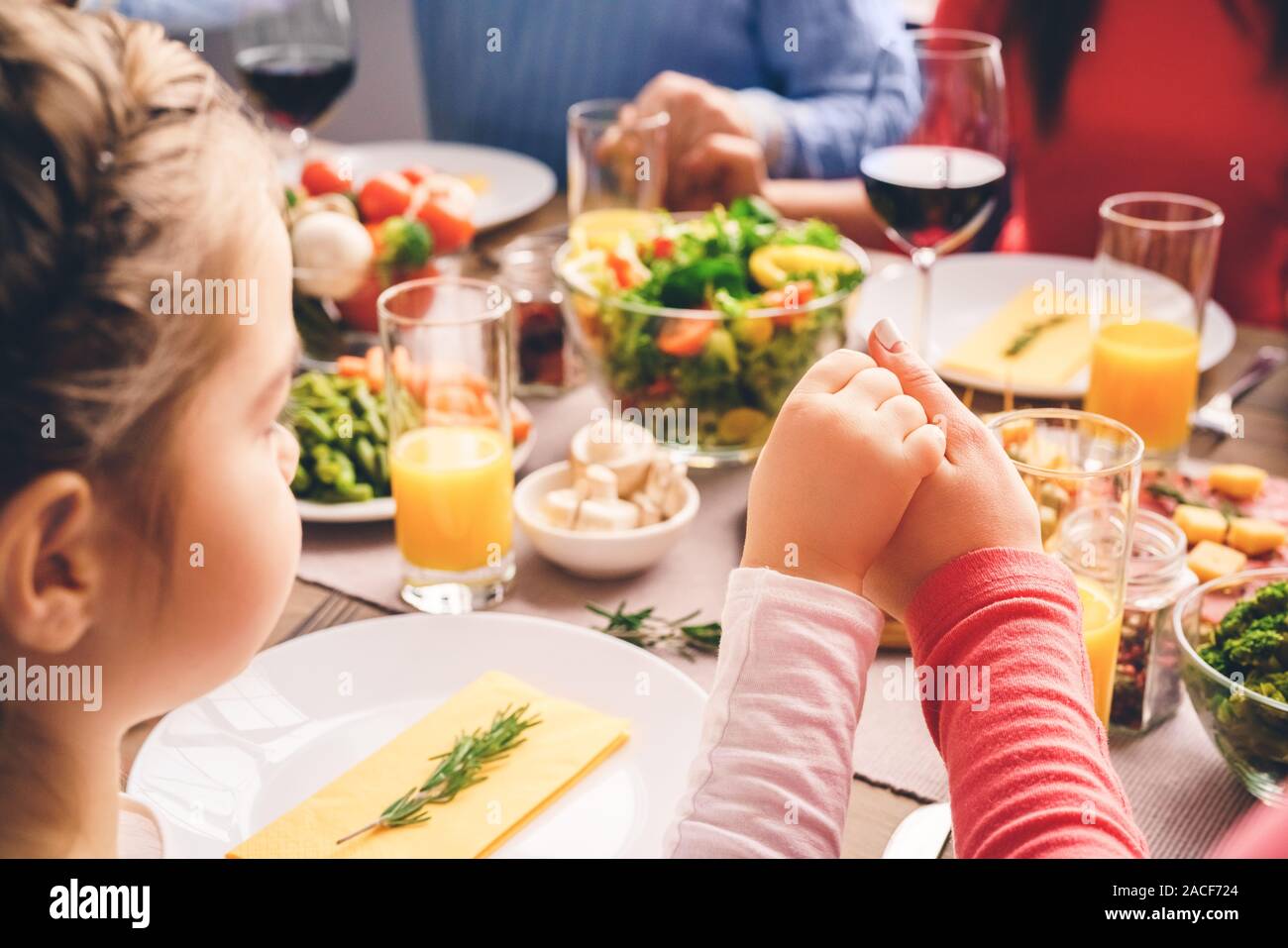 Prayer before dinner hi-res stock photography and images - Alamy