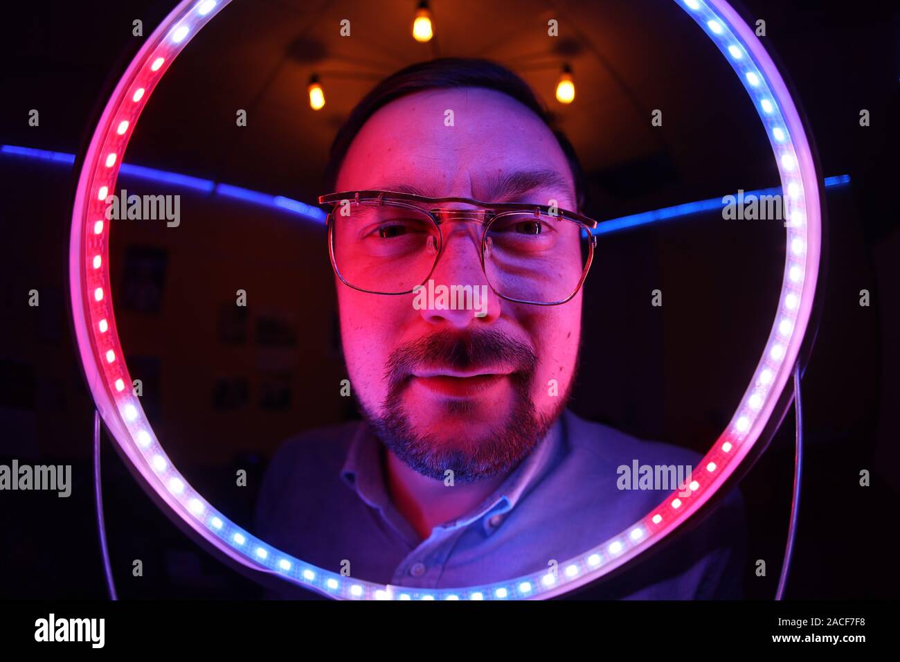 Perspective portrait reaching young hi-res stock photography and images ...