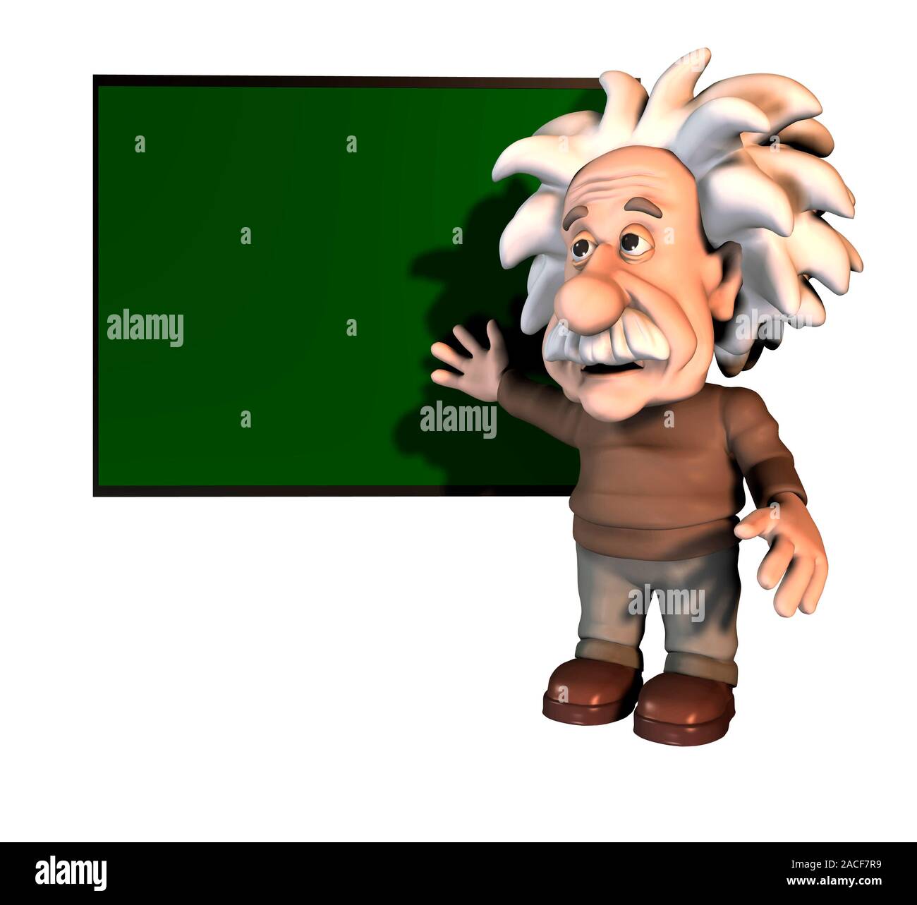 Albert Einstein. Cartoon of the Swiss-German physicist Albert Einstein ...