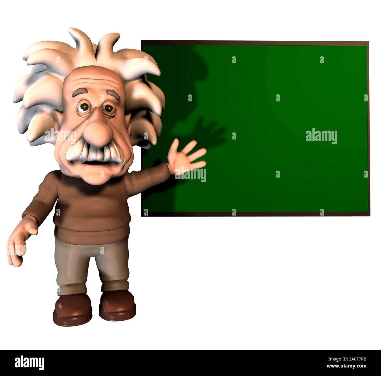 Albert Einstein. Cartoon of the Swiss-German physicist Albert Einstein ...