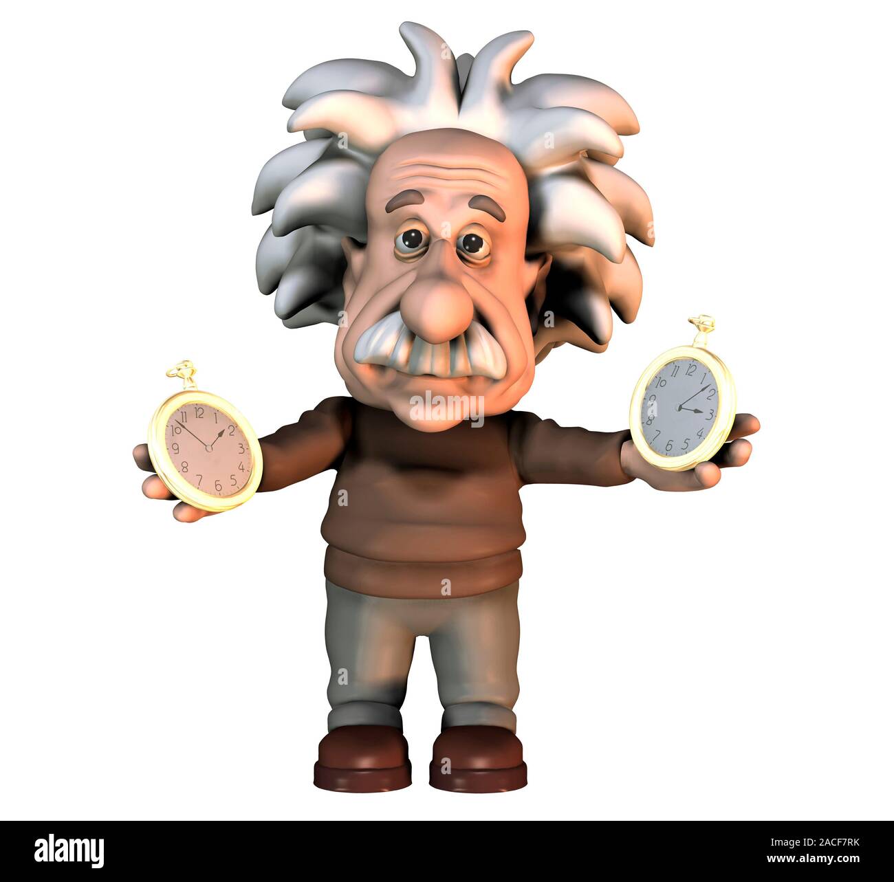 Albert Einstein. Cartoon of the Swiss-German physicist Albert Einstein ...
