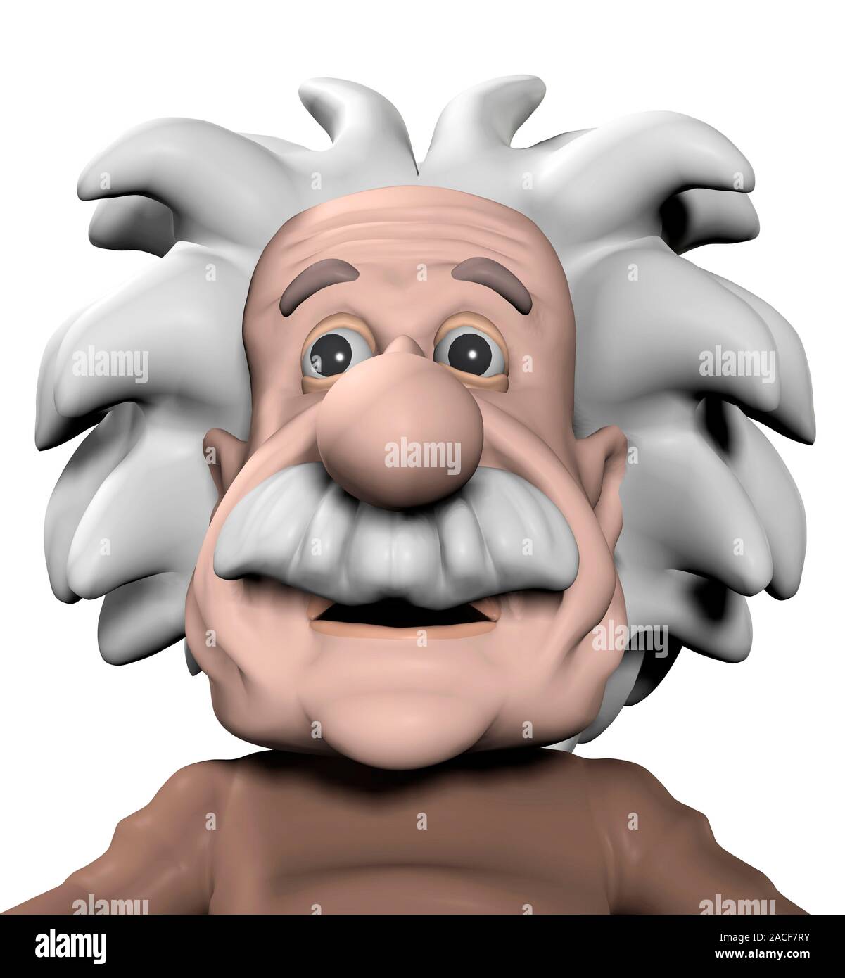 Albert Einstein. Cartoon of the Swiss-German physicist Albert Einstein ...