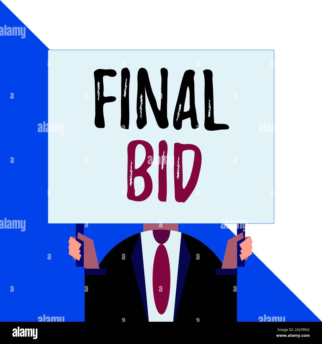 Conceptual hand writing showing Final Bid. Concept meaning The decided ...