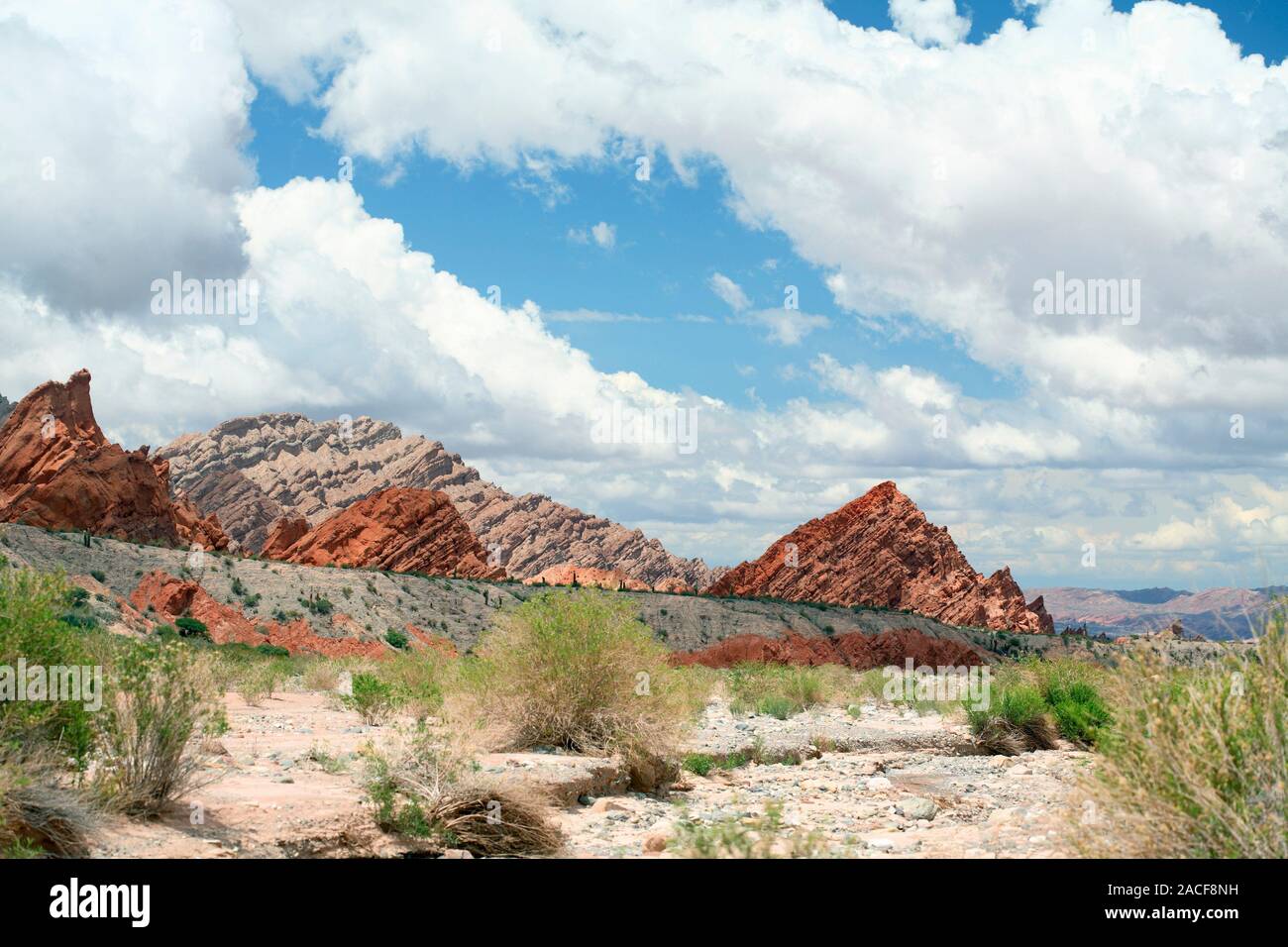 Sandstone mountains, Argentina. These heavily eroded mountains are part ...